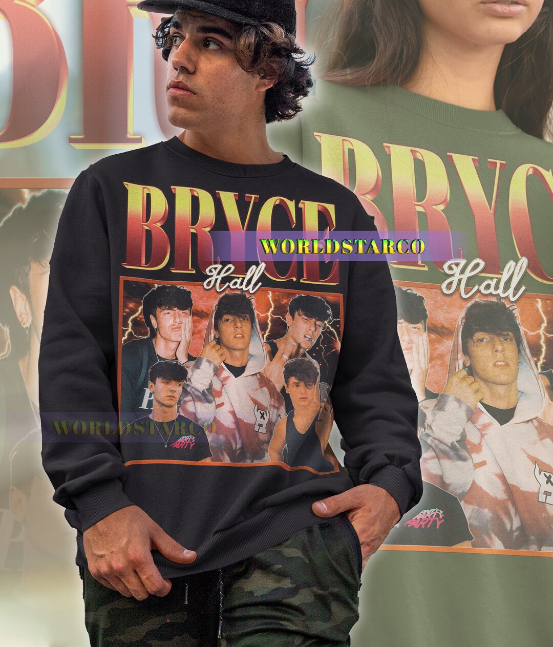 BRYCE HALL Vintage Sweatshirt, Bryce Hall Homage Sweater, Influencer ...