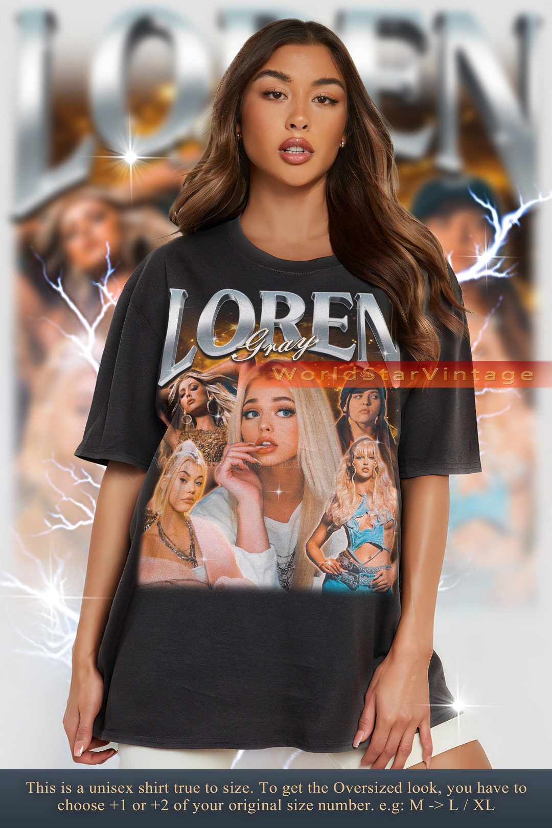 LOREN GRAY Vintage Shirt, Loren Gray Homage Tshirt, Loren Gray Fan Tees ...