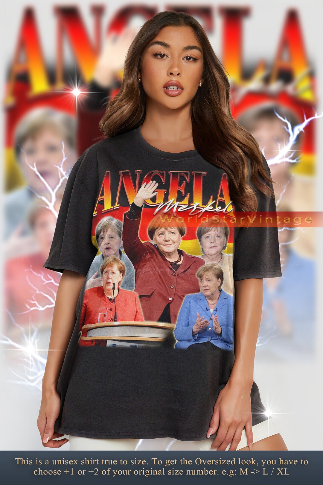 ANGELA MERKEL Vintage Shirt, Angela Merkel Homage Tshirt, Angela Merkel ...
