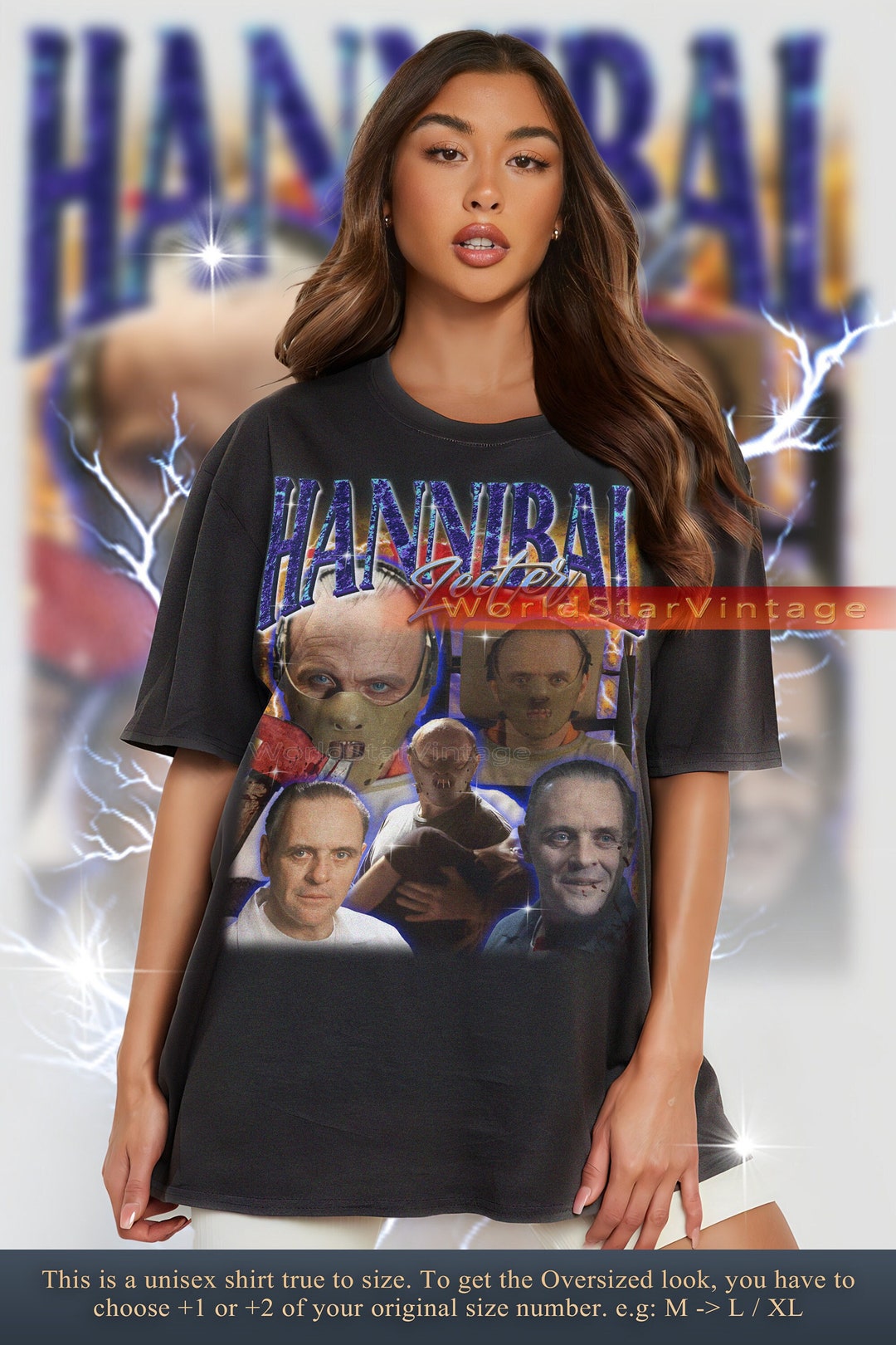 HANNIBAL LECTER Vintage Shirt, Hannibal Lecter Homage Tshirt, Hannibal ...