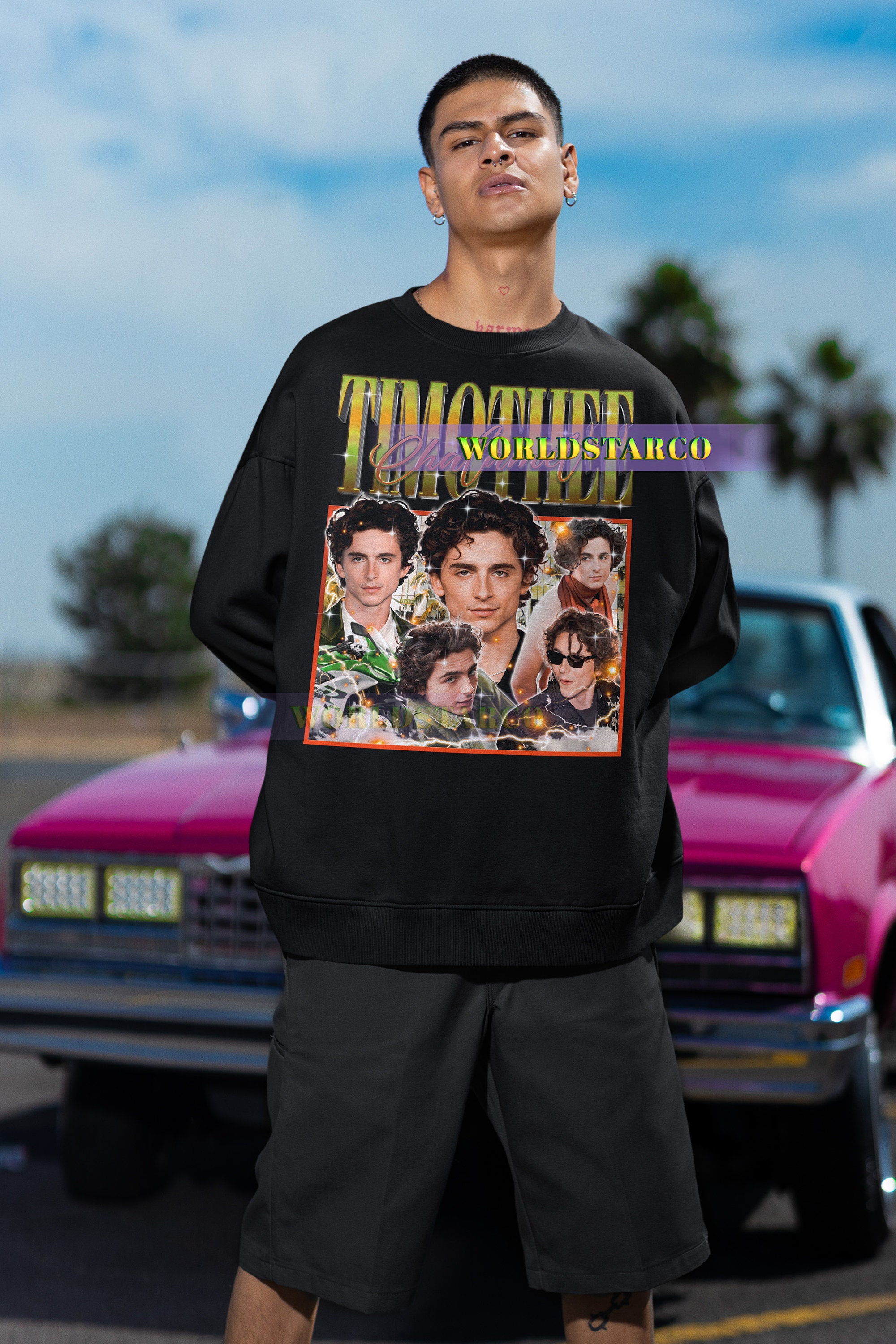 TIMOTHEE CHALAMET Sweatshirt, Timothee Chalamet Retro Sweater, the King ...