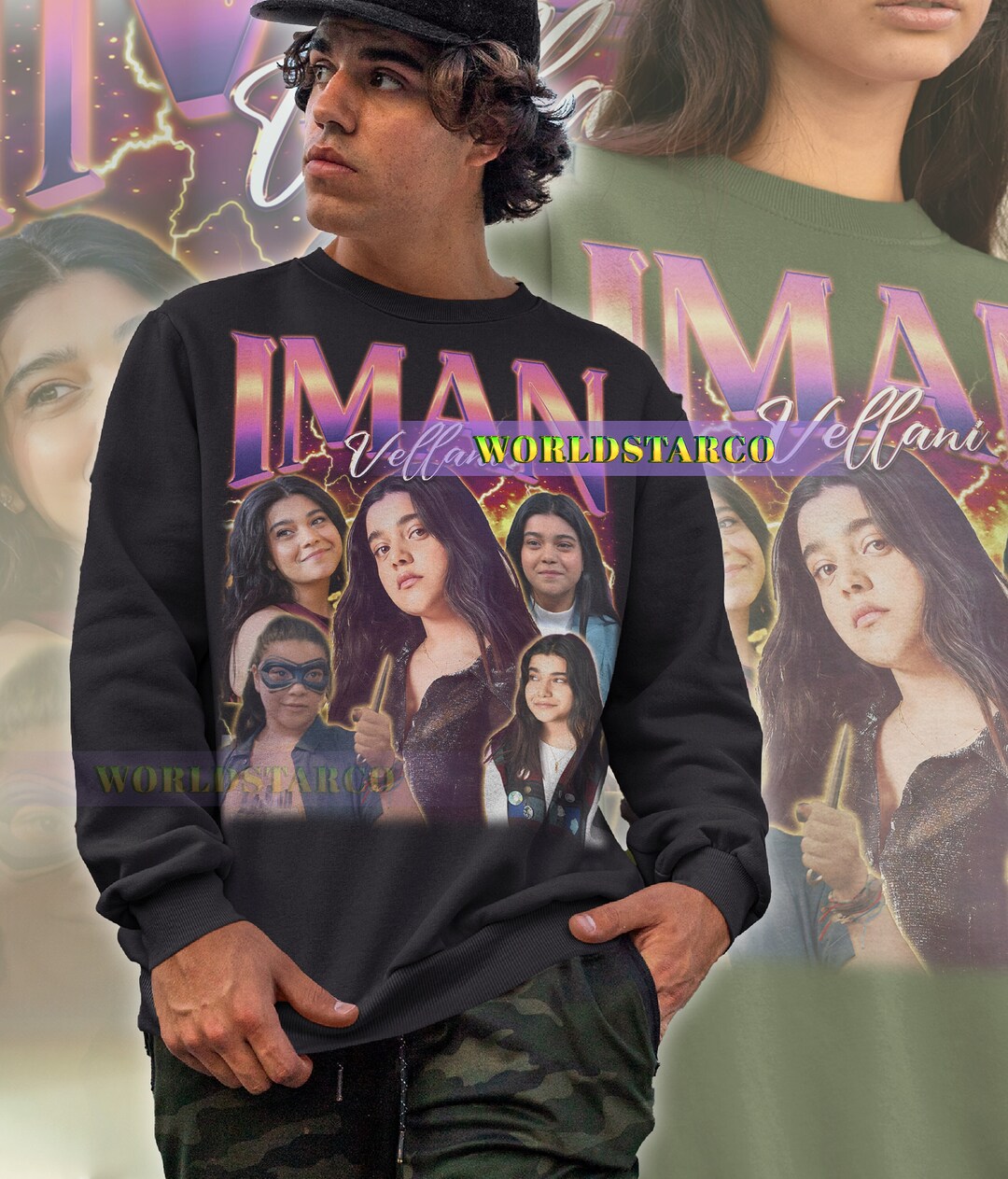 IMAN VELLANI Vintage Sweatshirt, Iman Vellani Homage Sweater, Iman ...