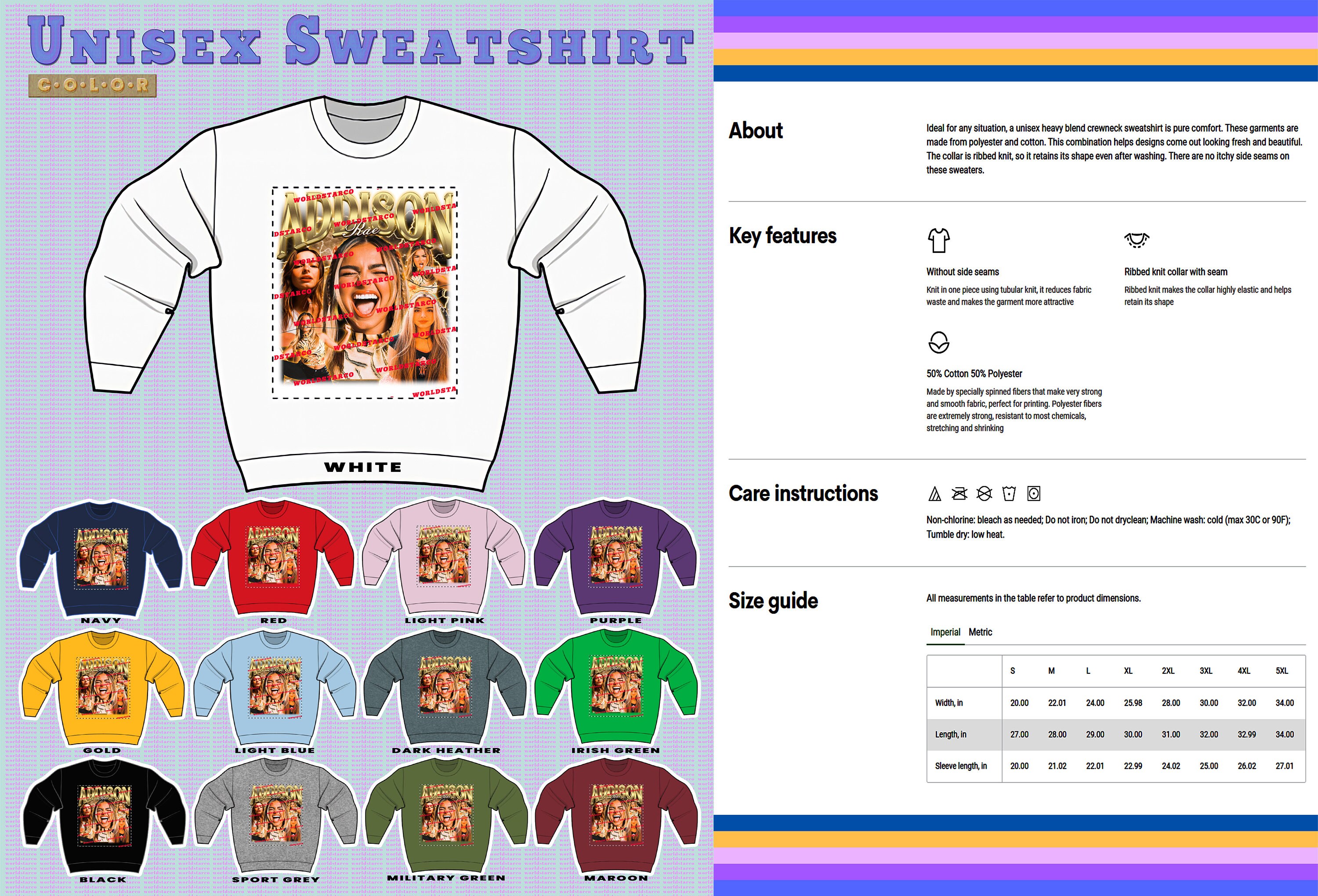 ADDISON RAE Vintage Sweatshirt, Addison Rae Rap Sweater, Addison Rae ...