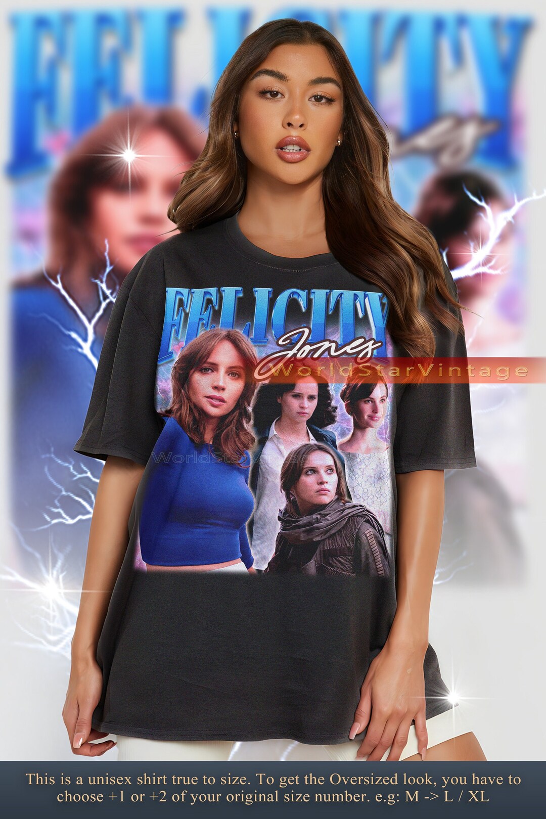FELICITY JONES Vintage Shirt, Felicity Jones Homage Tshirt, Felicity Jones Fan, Felicity Jones ...