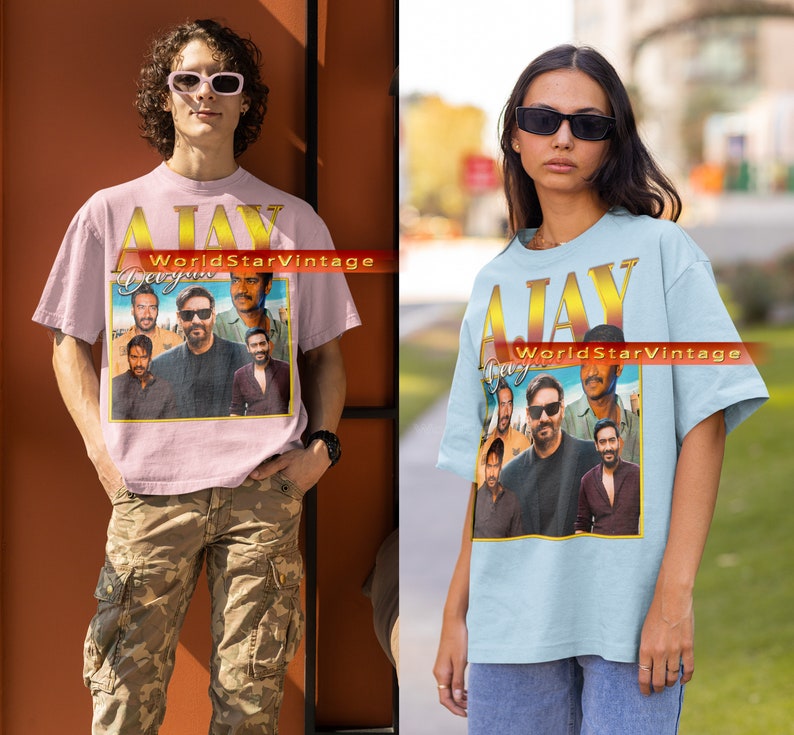 AJAY DEVGN Vintage Shirt, Ajay Devgn Homage Tshirt, Ajay Devgn Fan Tees ...