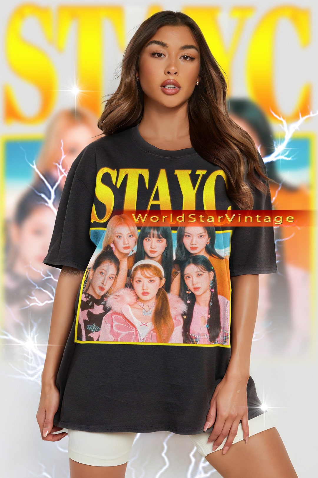 STAYC, STAYC Vintage Shirt, Stayc Homage Tshirt, Stayc Fan Tees, Stayc ...