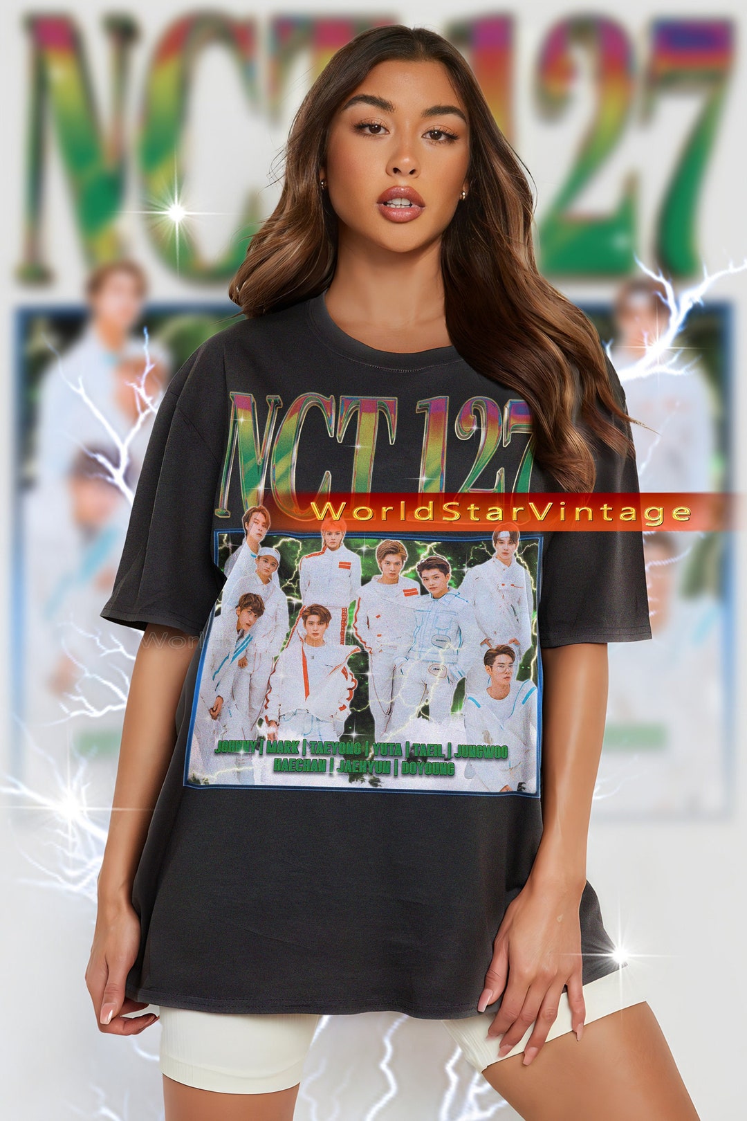NCT 127, NCT Vintage Shirt, Nct Homage Tshirt, Nct Fan Tees, Nct Retro ...