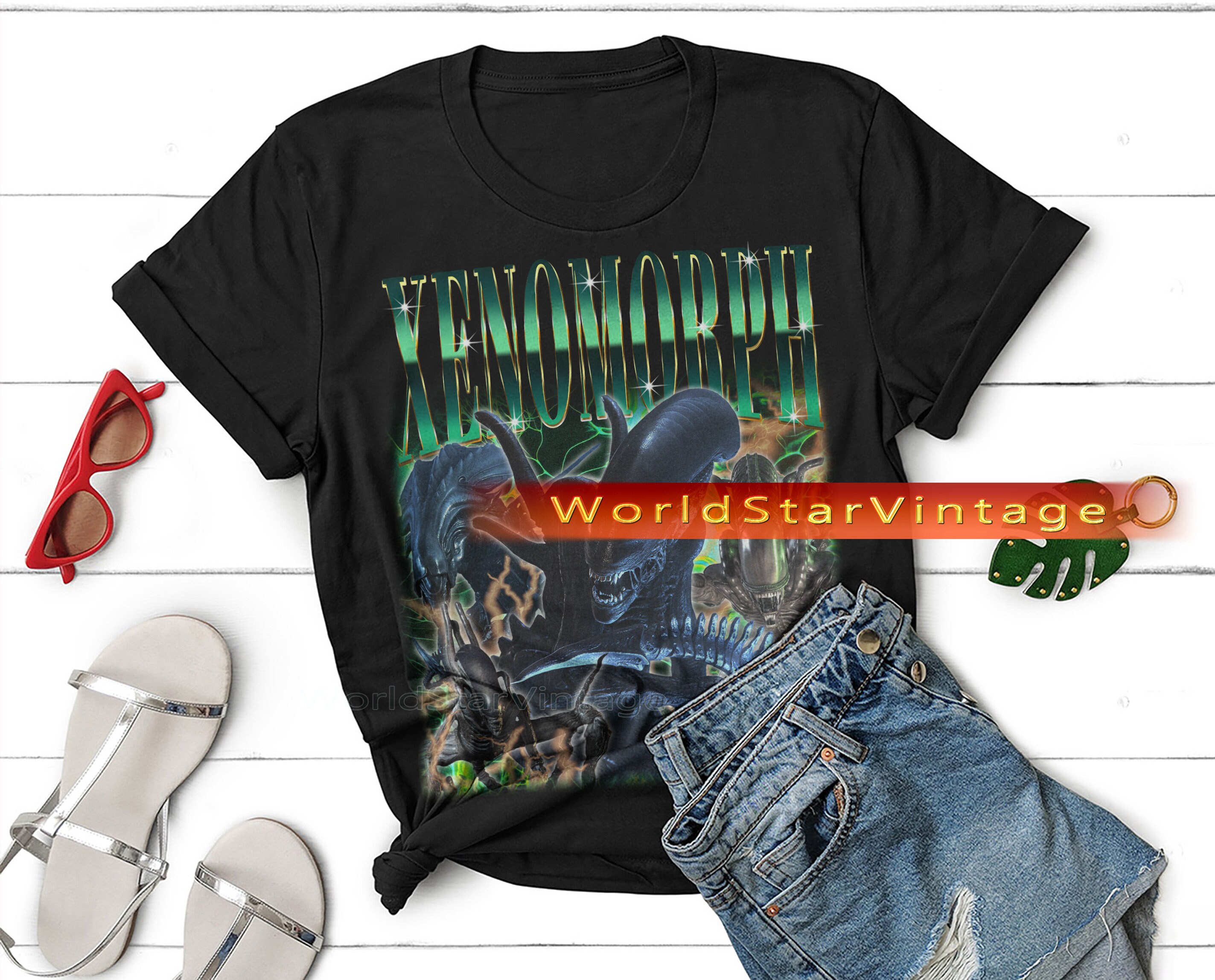 XENOMORPH Vintage Shirt, Xenomorph Homage Tshirt, Xenomorph Fan Tees ...