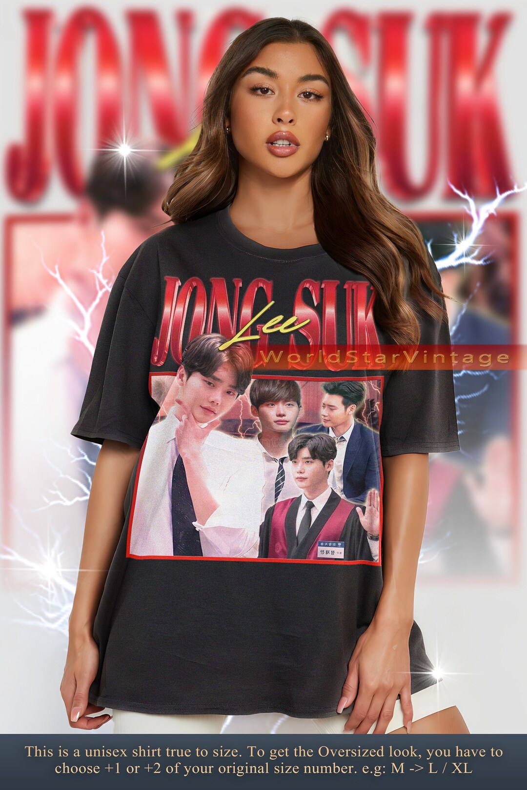 LEE JONG SUK Vintage Shirt, Lee Jong Suk Homage Tshirt, Lee Jong Suk ...