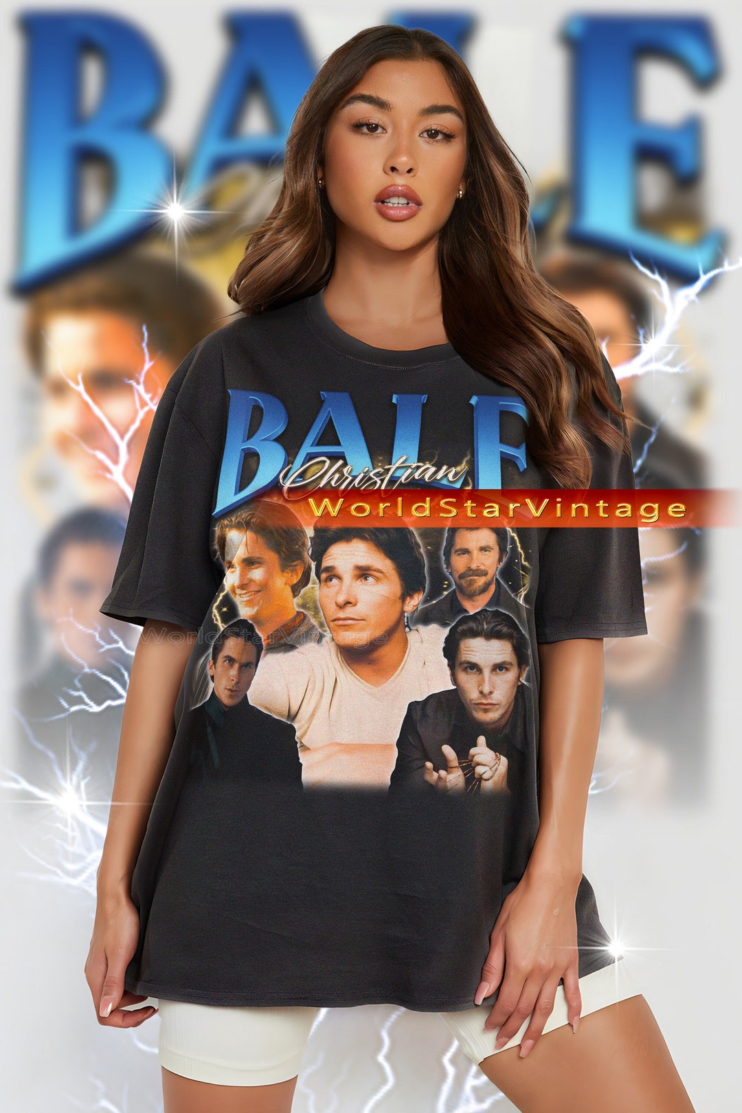 CHRISTIAN BALE Vintage Shirt, Christian Bale Homage Tshirt, Christian ...