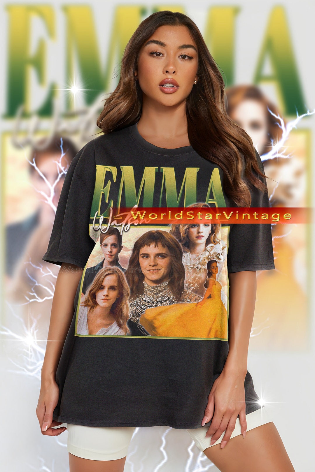 EMMA WATSON Vintage Shirt, Emma Watson Homage Tshirt, Emma Watson Fan ...