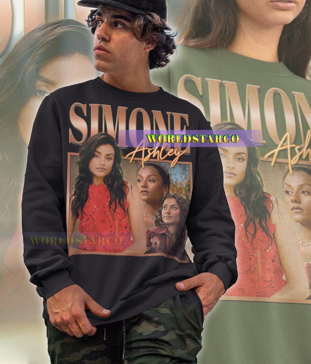 SIMONE ASHLEY Vintage Sweatshirt, Simone Ashley Homage Sweater, Simone ...