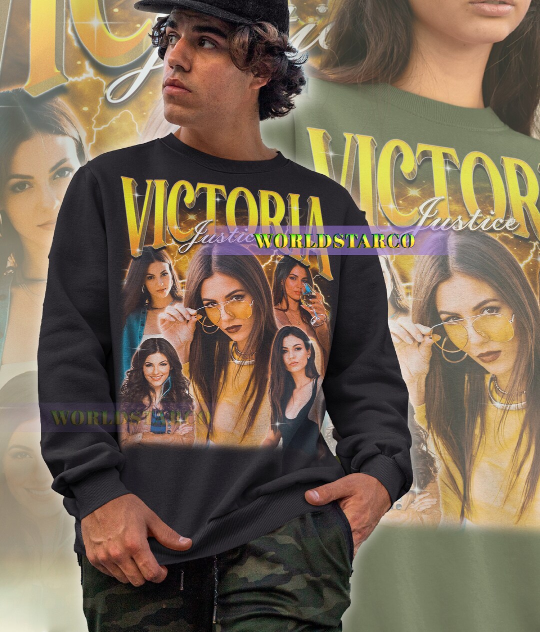 VICTORIA JUSTICE Vintage Sweatshirt, Victoria Justice Homage Sweater ...