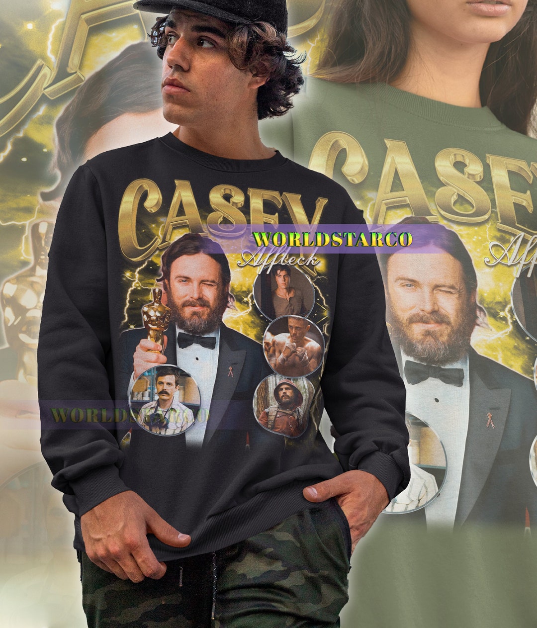 CASEY AFFLECK Vintage Sweatshirt, Casey Affleck Homage Sweater, Casey ...