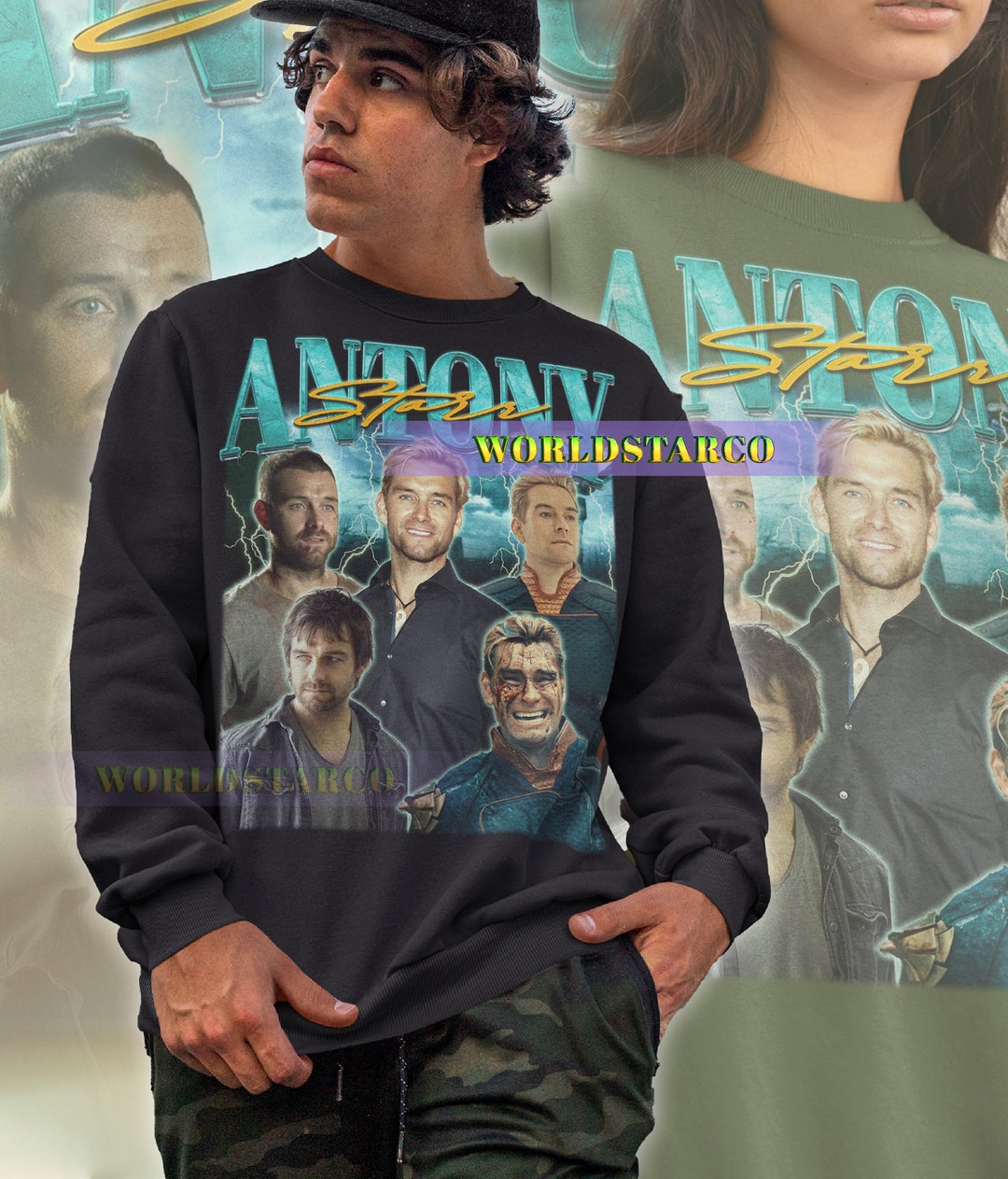 ANTONY STARR Vintage Sweatshirt, Antony Starr Homage Sweater, Antony ...
