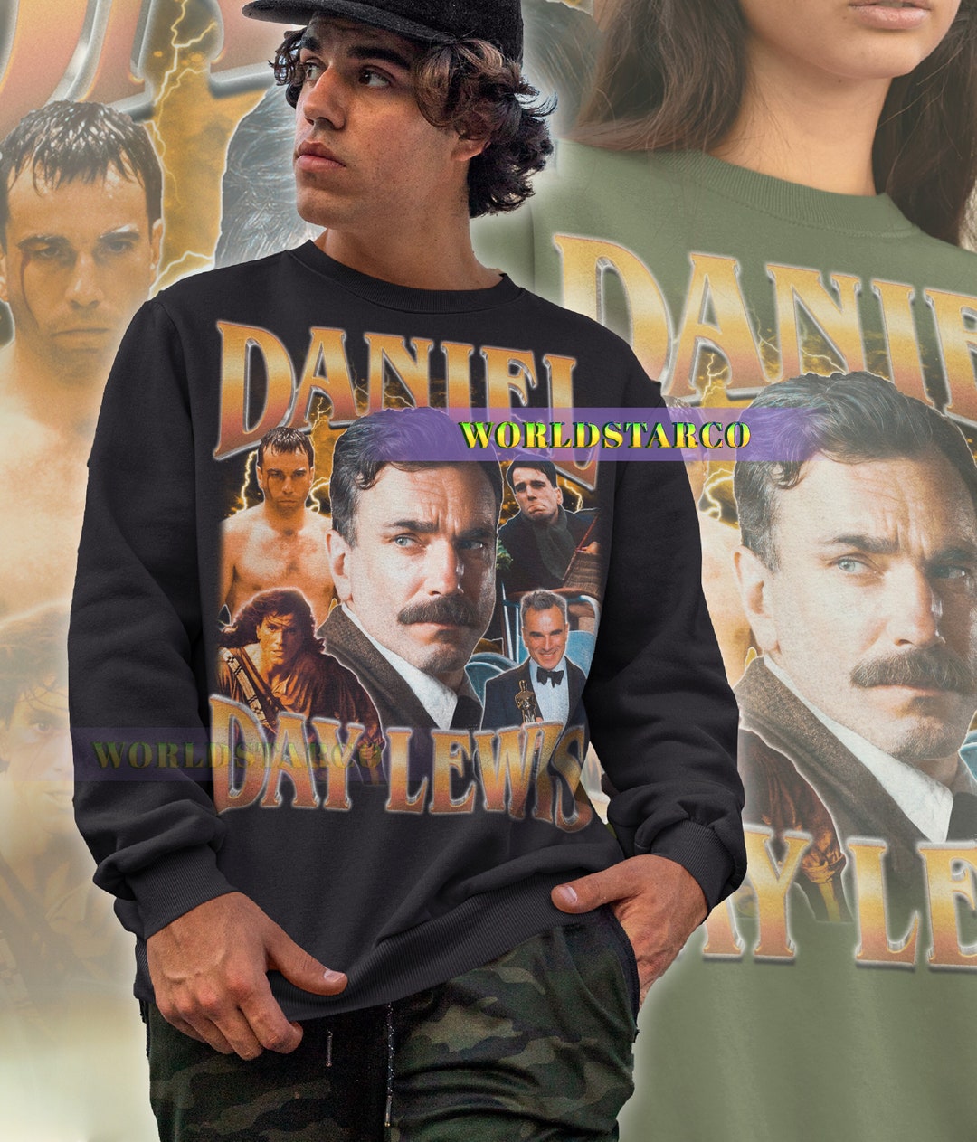 DANIEL DAY LEWIS Vintage Sweatshirt, Daniel Day Lewis Homage Sweater ...