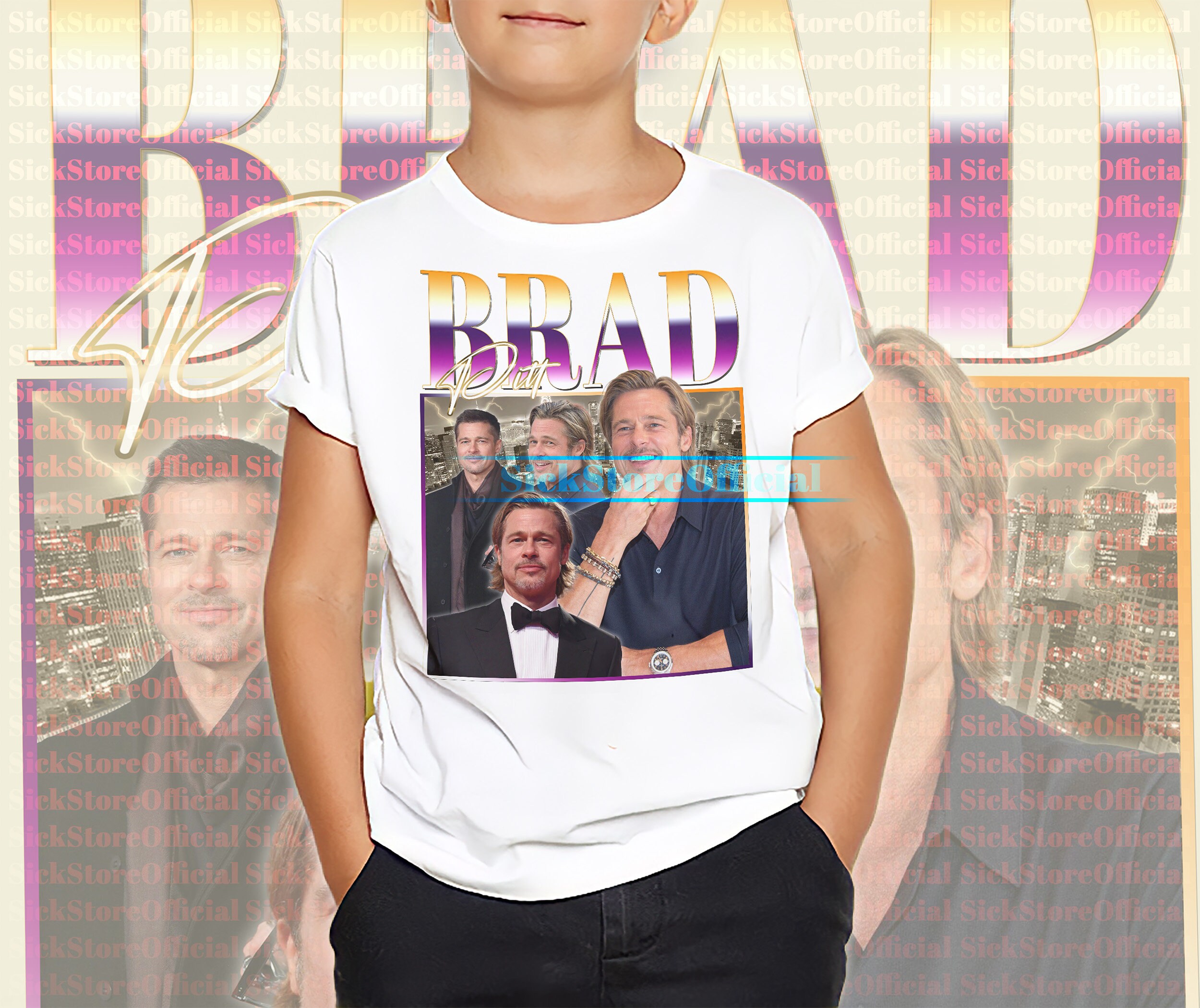 BRAD PITT Vintage Tshirt, Brad Pitt Homage Shirt, Brad Pitt Fan Tees ...