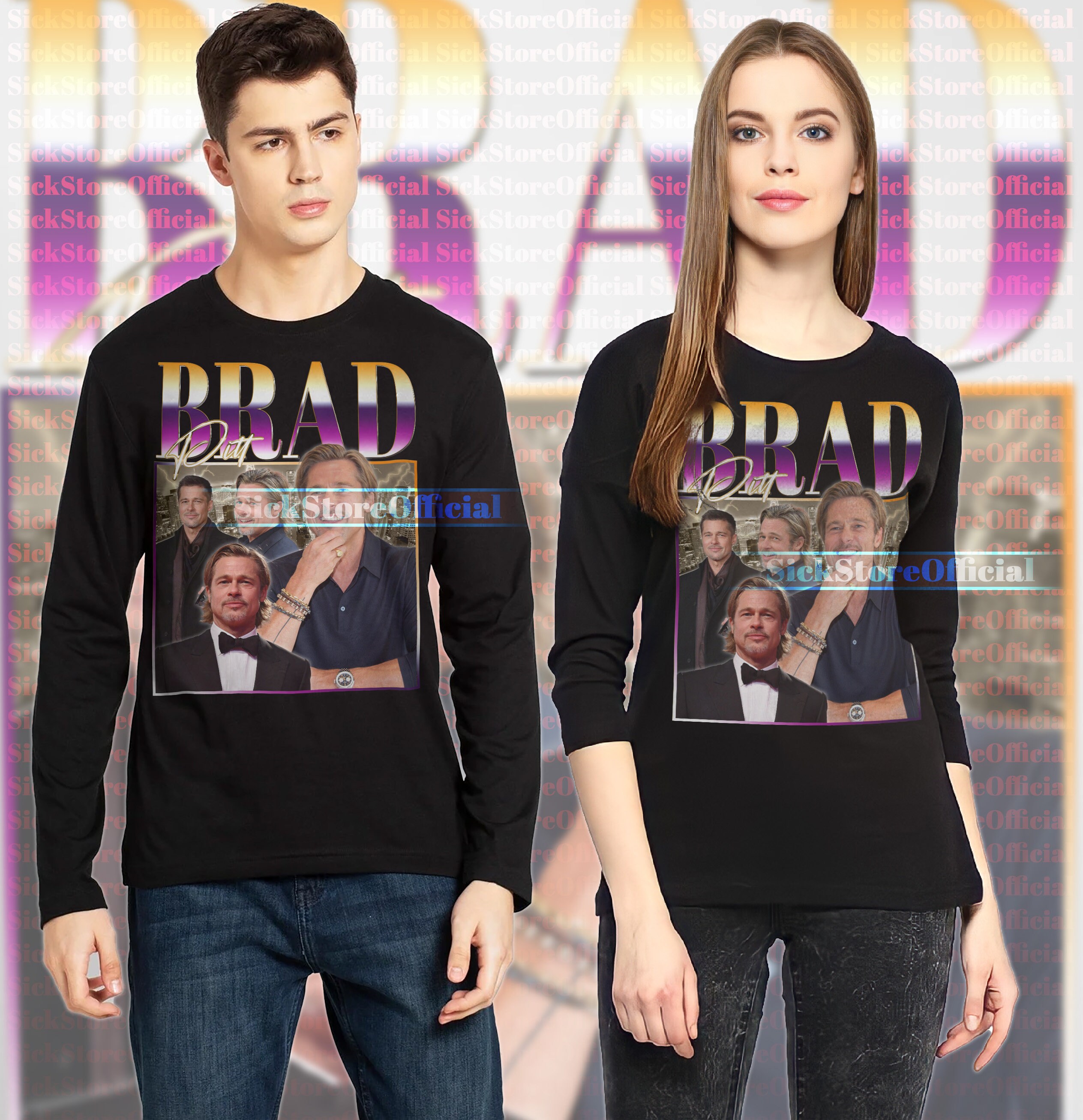 BRAD PITT Vintage Tshirt, Brad Pitt Homage Shirt, Brad Pitt Fan Tees ...