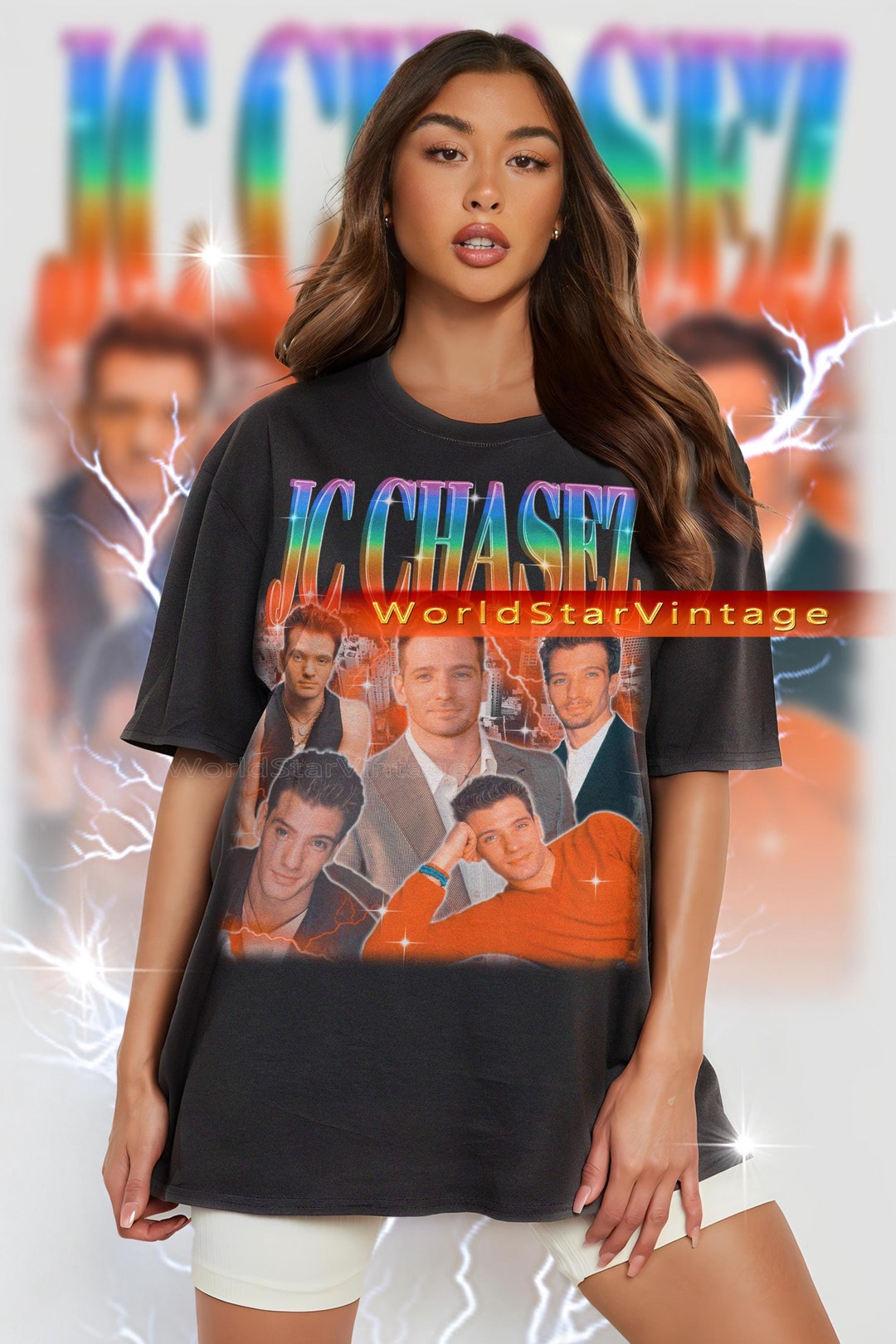 JC CHASEZ Vintage Shirt, JC Chasez Homage Tshirt, Jc Chasez Fan Tees ...