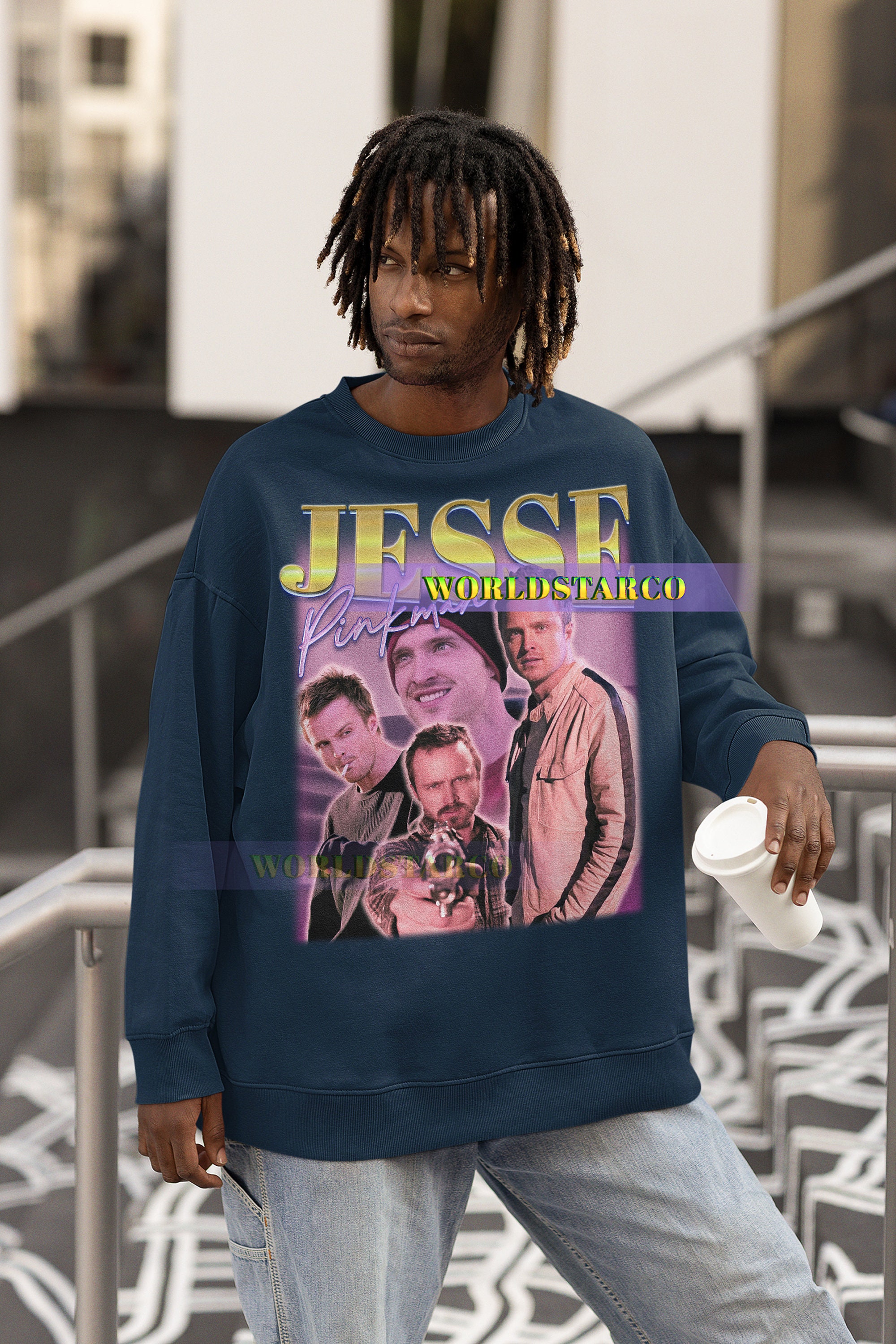 JESSE PINKMAN Sweatshirt, Jesse Pinkman Sweater, Vintage Jesse Pinkman ...