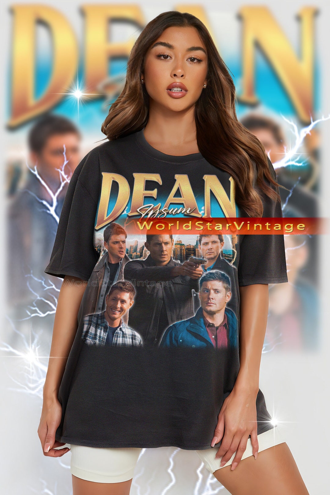 DEAN Winchester Tshirt, Dean Winchester Supernatural Shirt, Actor Retro ...