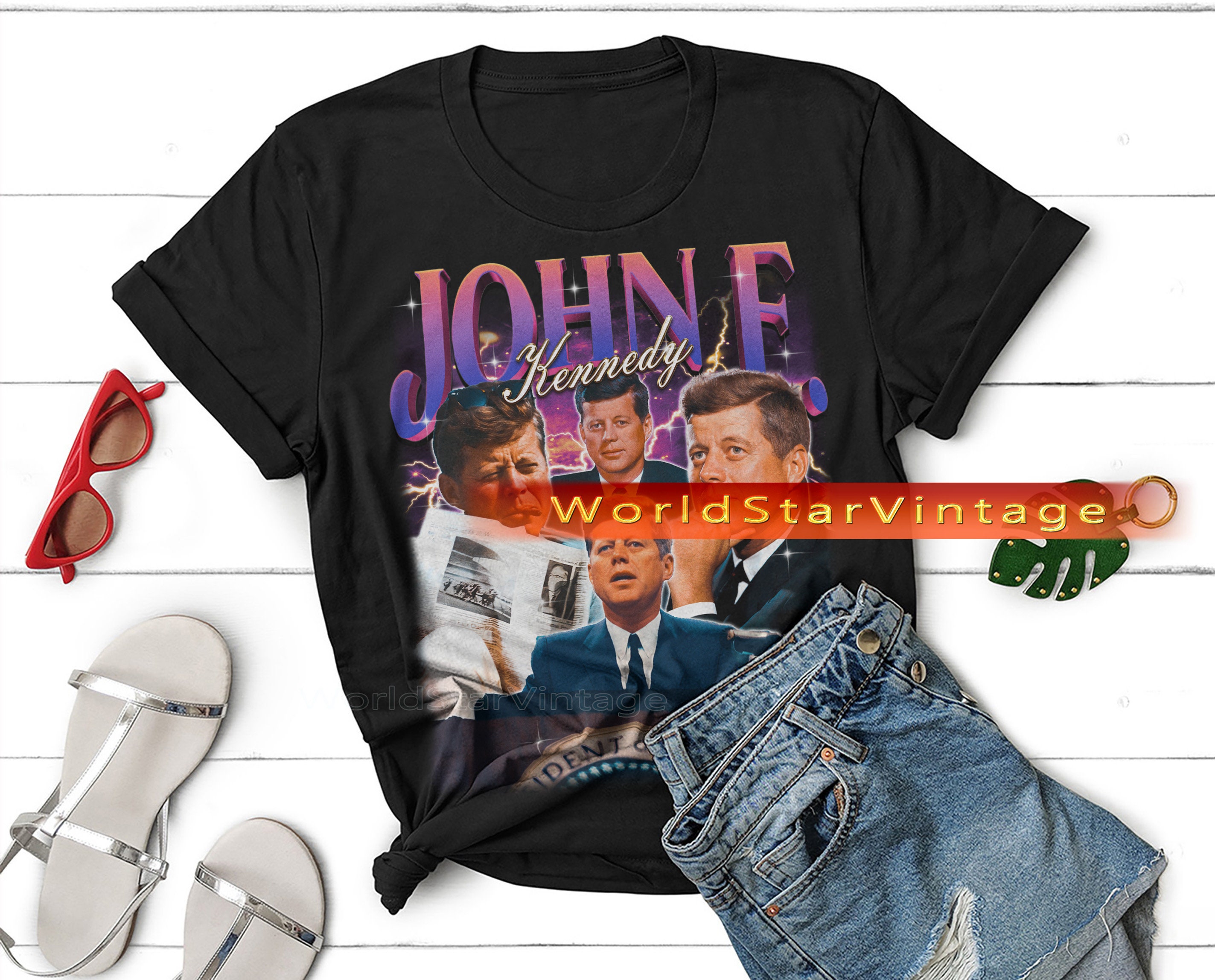 Camisa vintage de JOHN F. KENNEDY, camiseta de homenaje a John F ...