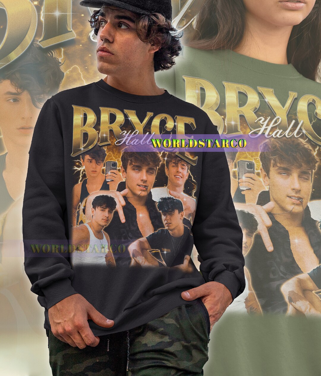 BRYCE HALL Vintage Sweatshirt, Bryce Hall Homage Sweater, Influencer ...