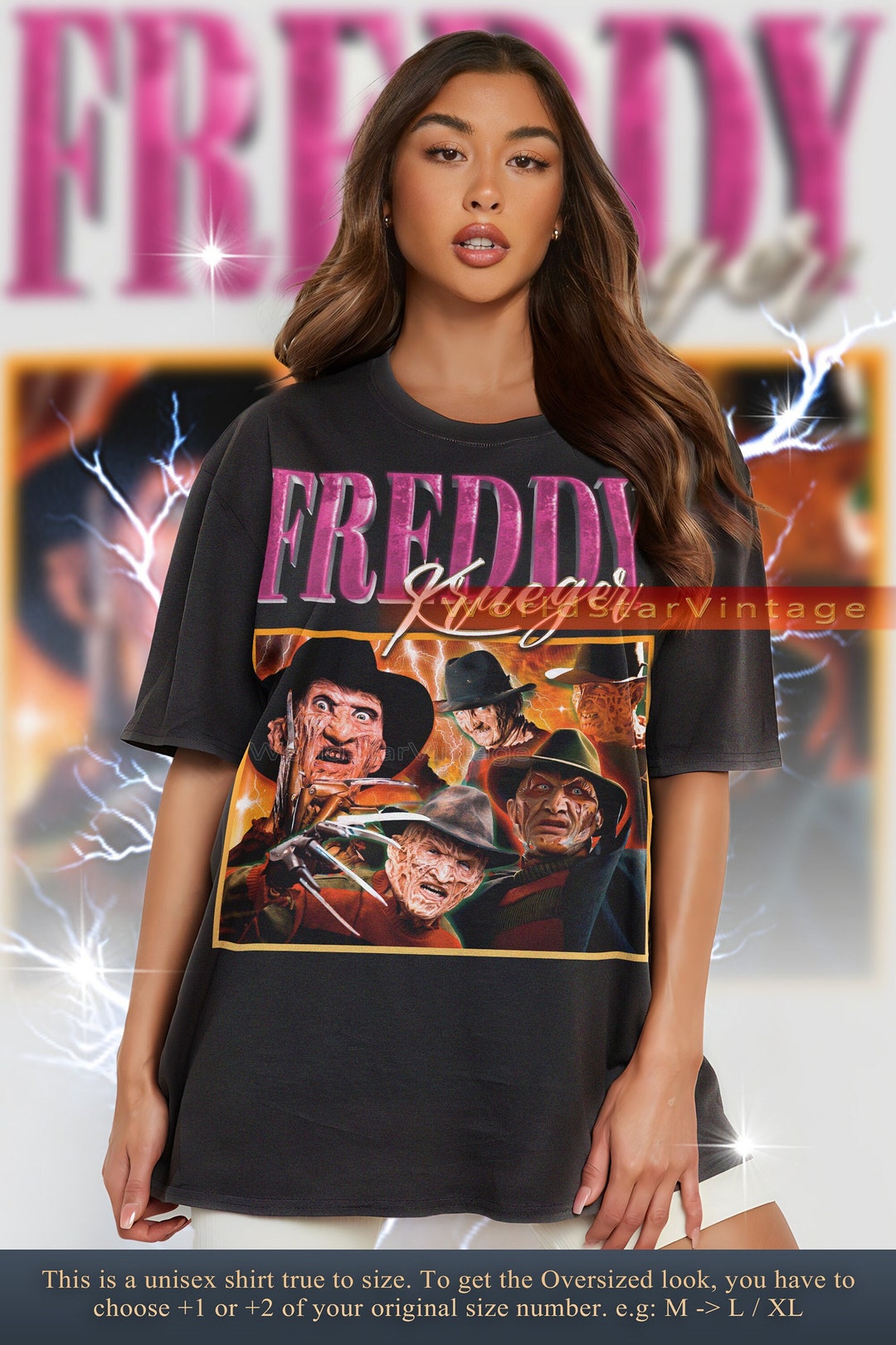 FREDDY KRUEGER Camisa vintage, Camiseta homenaje a Freddy Krueger ...