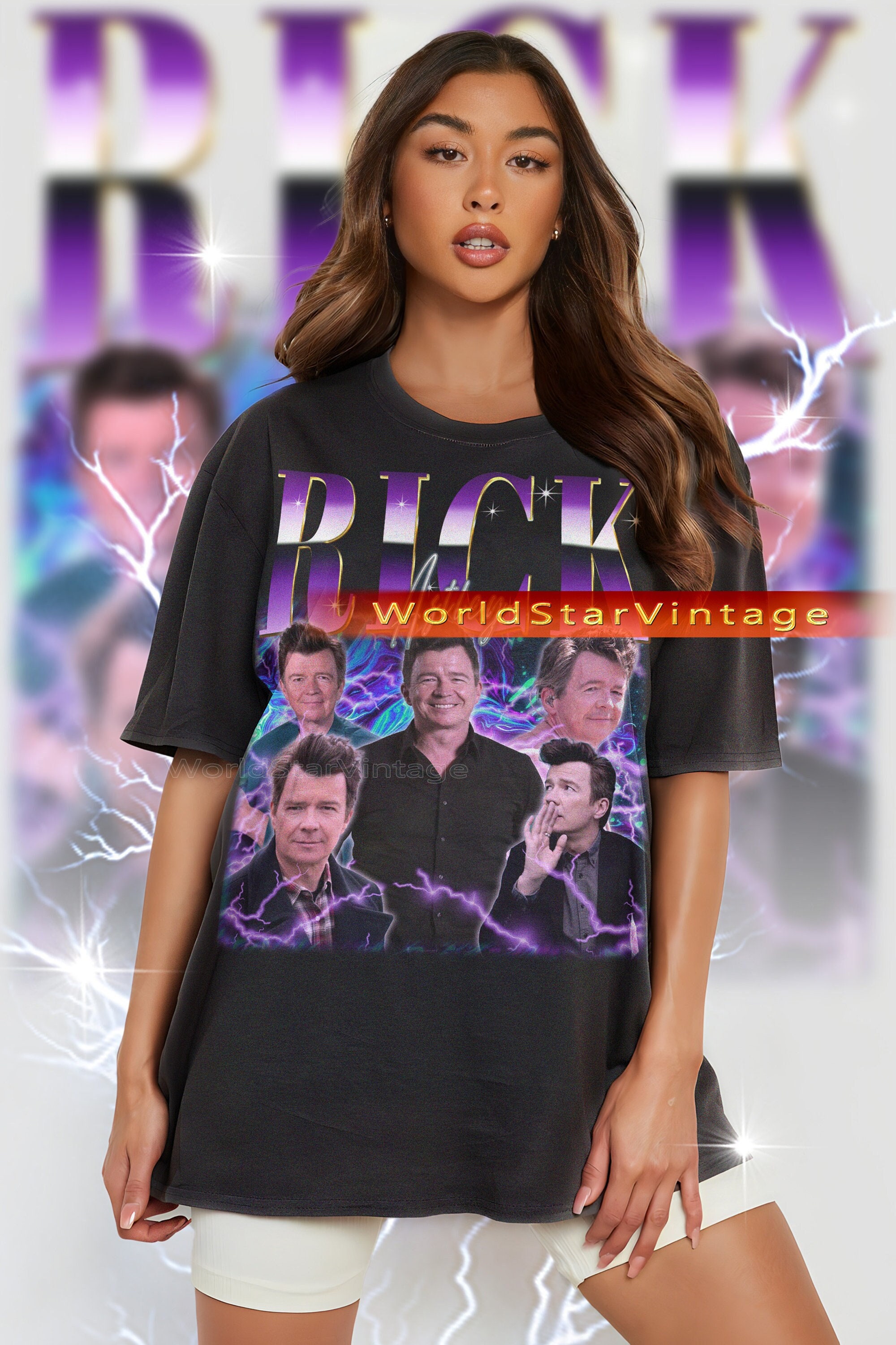 RICK ASTLEY Vintage Tshirt, Rick Astley Homage Shirt, Rick Astley Fan ...