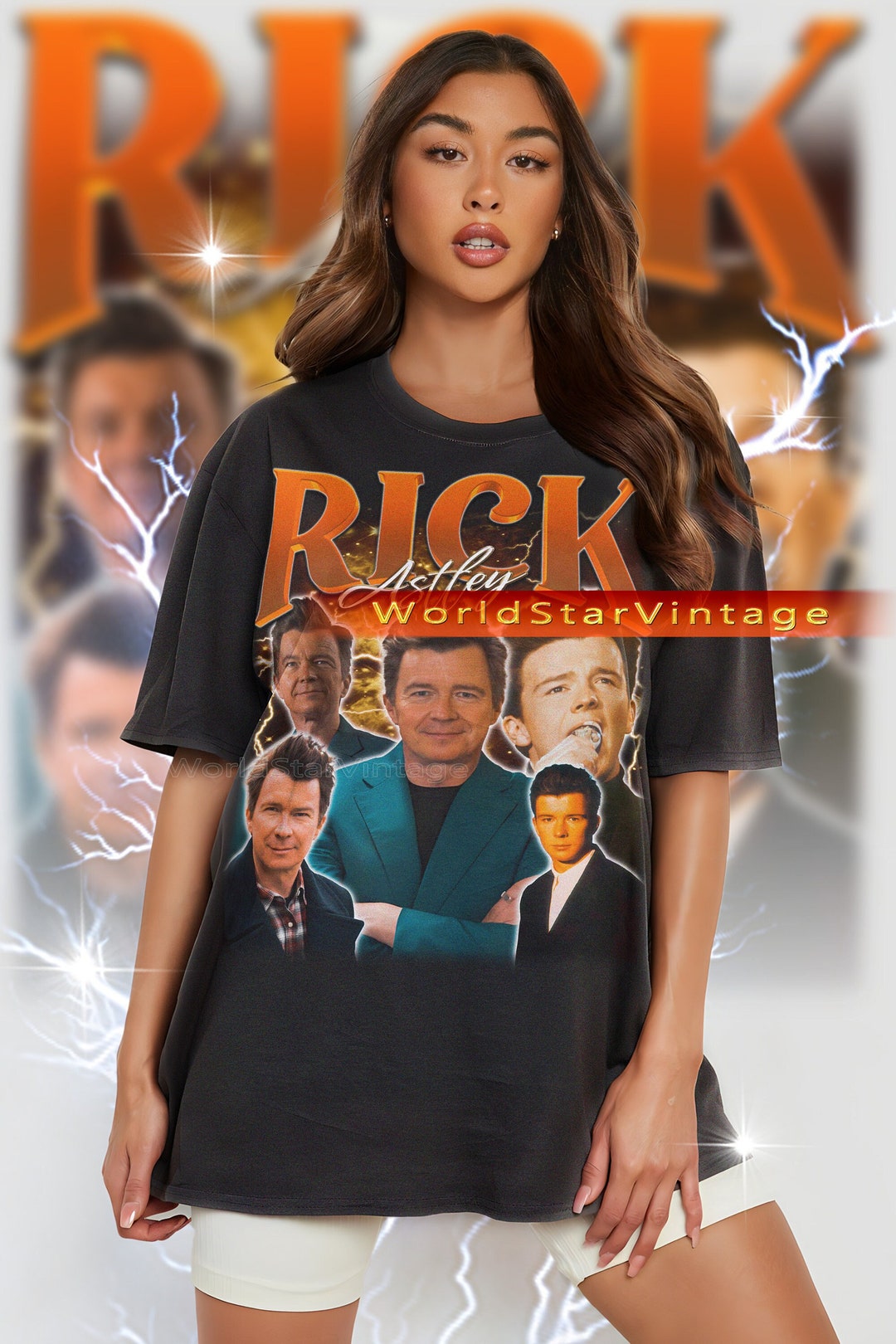 RICK ASTLEY Vintage Tshirt, Rick Astley Homage Shirt, Rick Astley Fan ...