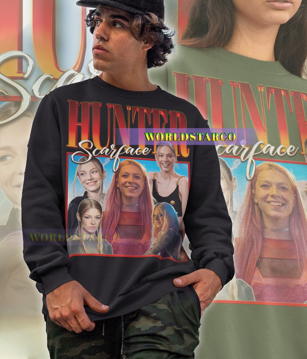 HUNTER SCHAFER Vintage Sweatshirt, Hunter Schafer Homage Sweater ...