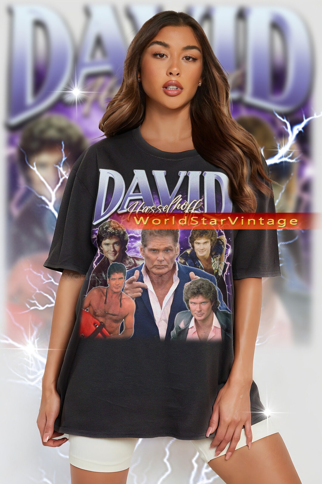 DAVID HASSELHOFF Vintage Shirt, David Hasselhoff Homage Tshirt, David ...