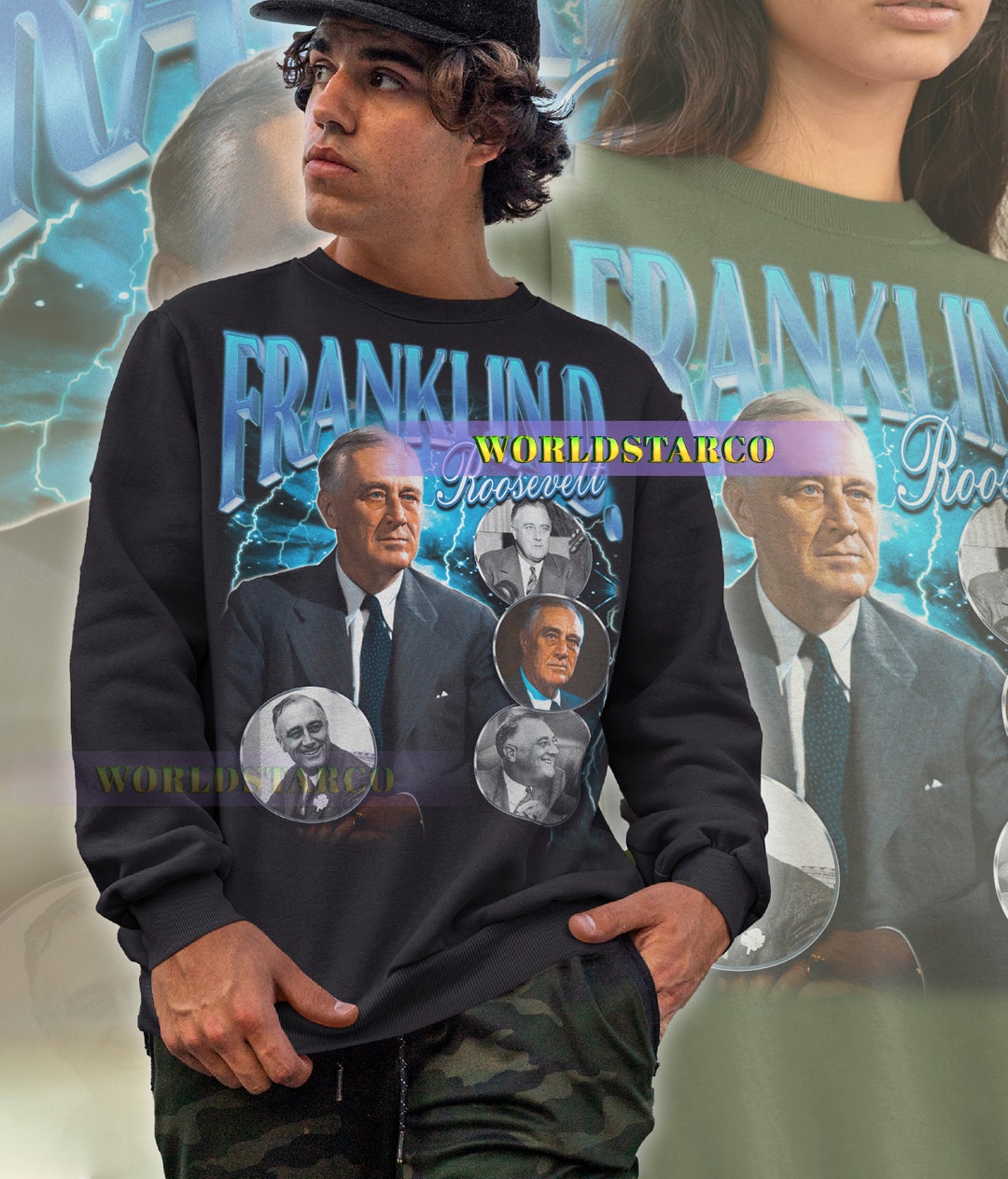 FRANKLIN D ROOSEVELT, Franklin Roosevelt Vintage Sweatshirt, Franklin ...