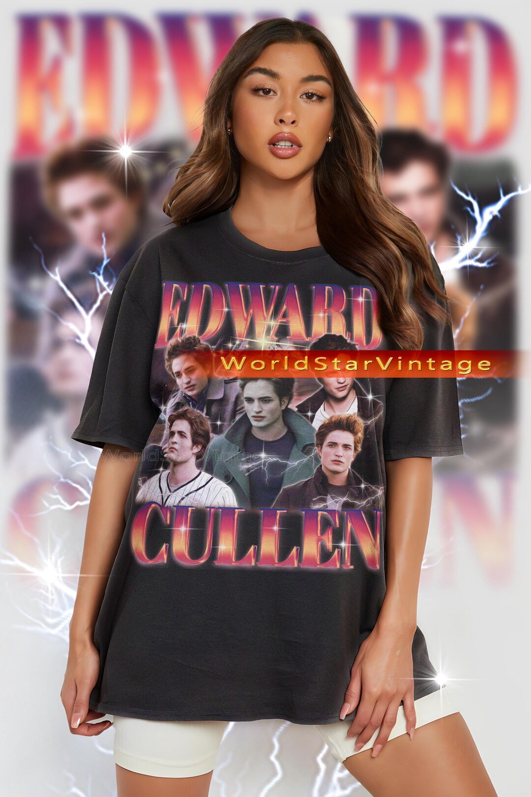 EDWARD CULLEN Vintage Shirt, Edward Cullen Homage Tshirt, Edward Cullen ...