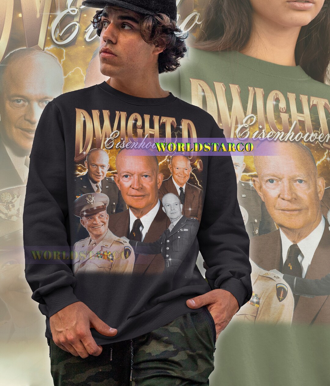 Dwight David Eisenhower Sweatshirt, Dwight D Eisenhower Sweater, Ike ...
