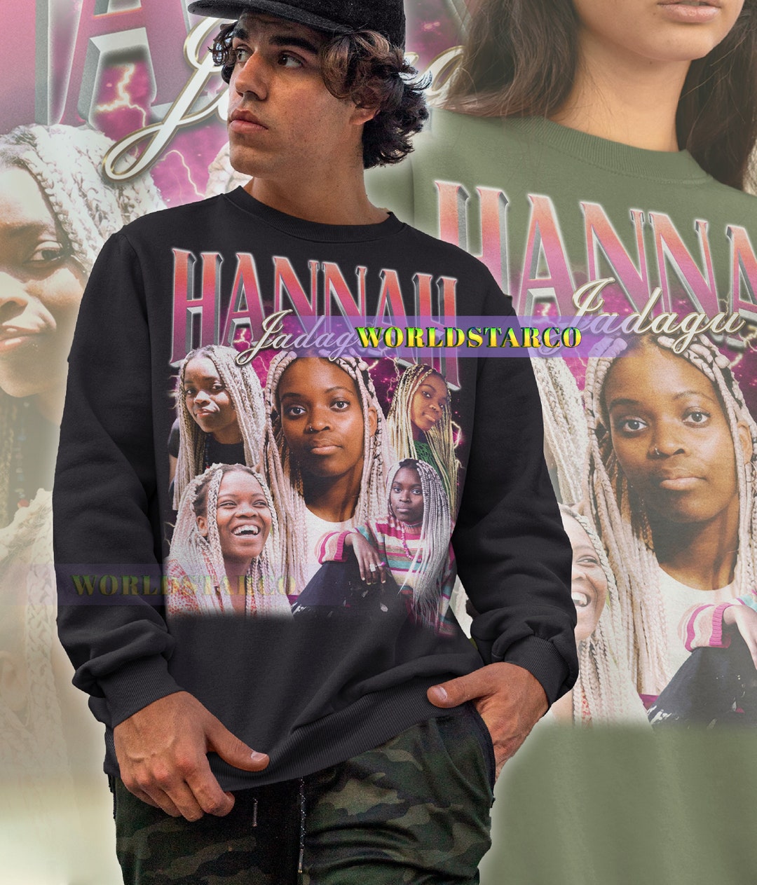 HANNAH JADAGU Vintage Sweatshirt, Hannah Jadagu Homage Sweater, Hannah ...