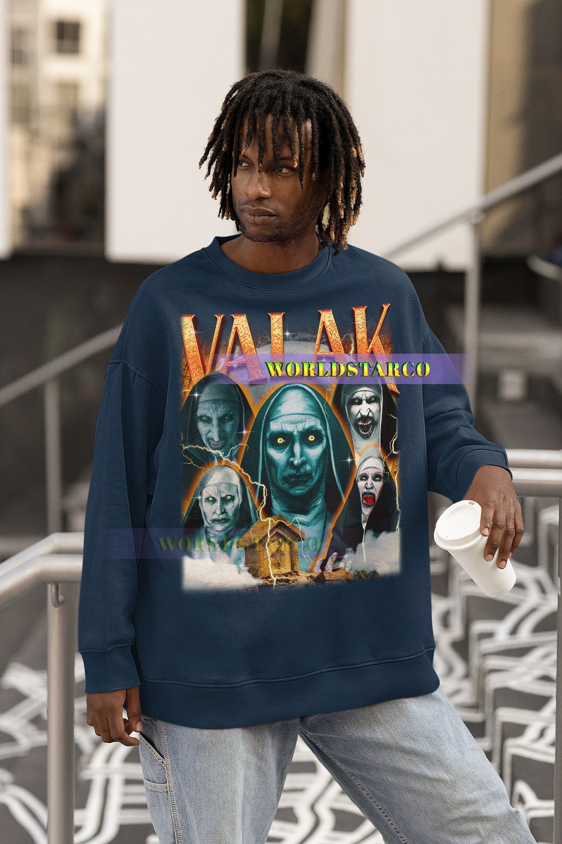 VALAK Vintage Sweatshirt, Valak Homage Sweater, Valak Fan Clothing ...