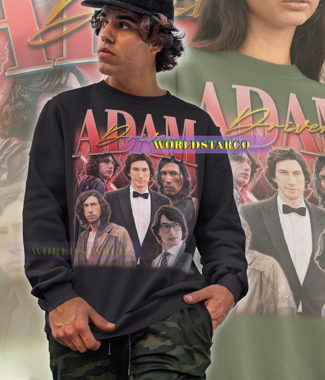 ADAM DRIVER Vintage Sweatshirt, Adam Driver Homage Sweater, Adam Driver ...