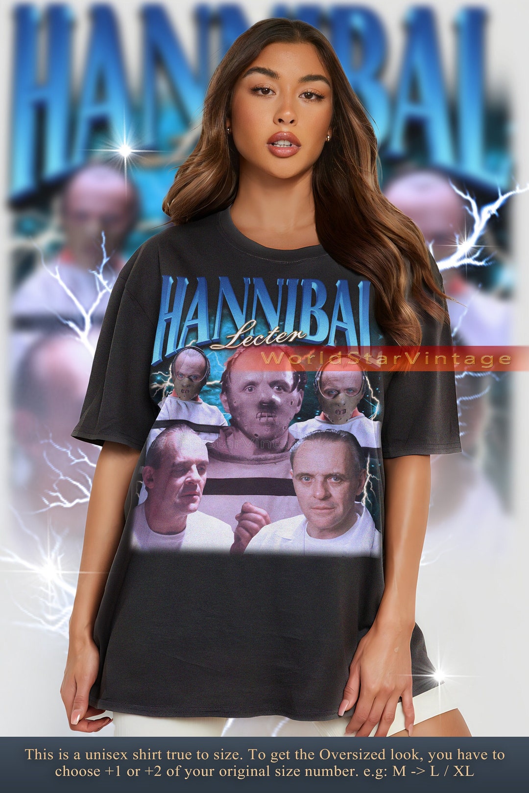 HANNIBAL LECTER Vintage Shirt, Hannibal Lecter Homage Tshirt, Hannibal ...