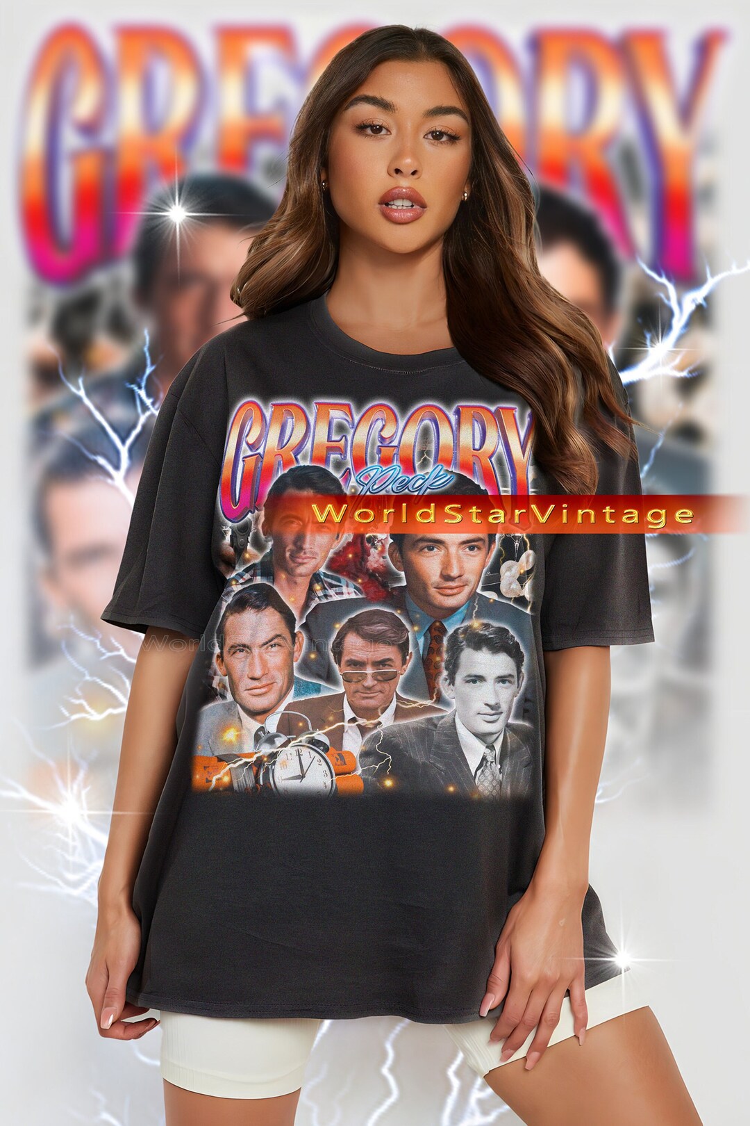 GREGORY PECK Vintage Shirt, Gregory Peck Homage Tshirt, Gregory Peck ...