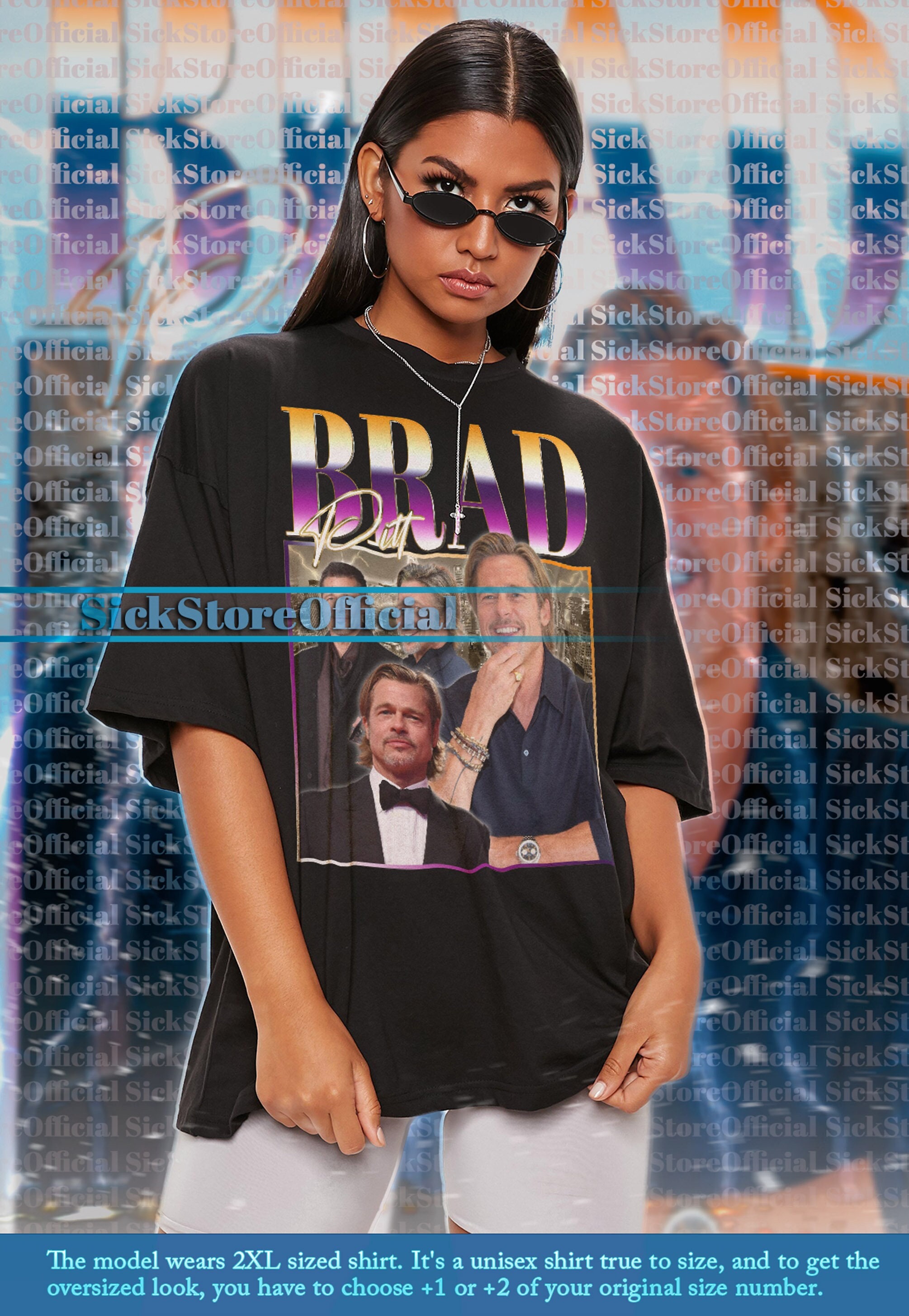 BRAD PITT Vintage Tshirt, Brad Pitt Homage Shirt, Brad Pitt Fan Tees ...