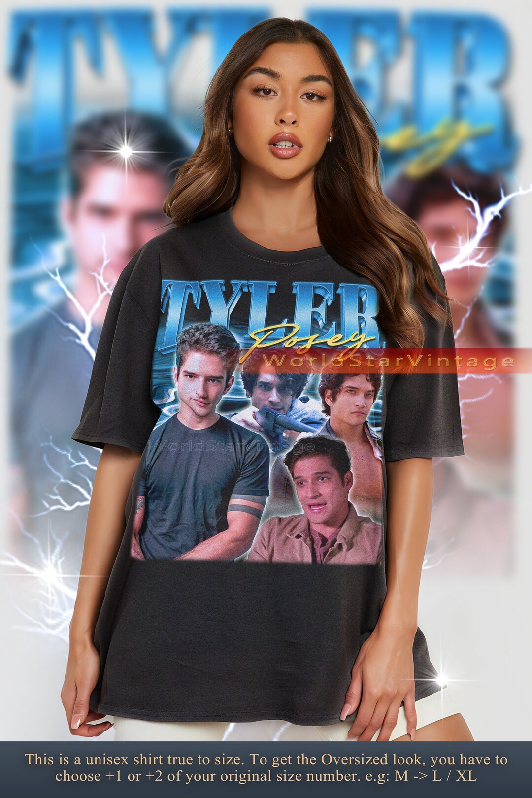 TYLER POSEY Vintage Shirt, Tyler Posey Homage Tshirt, Tyler Posey Fan ...