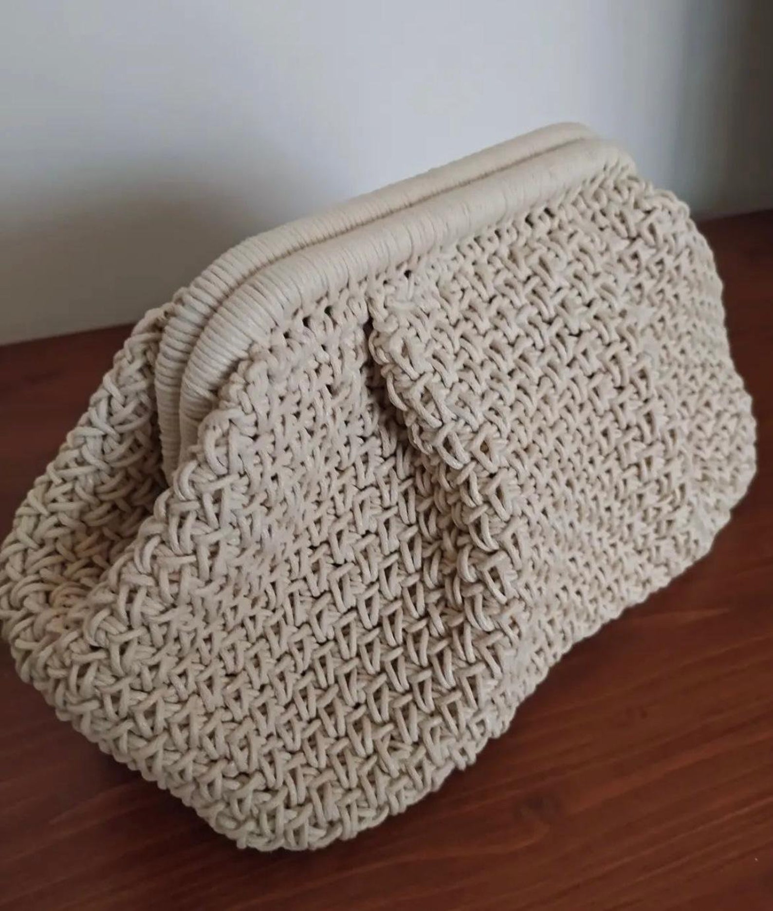 Waxed Cotton Rope, Pouch Cloud Bag With Hidden Metal Locked, Summer ...