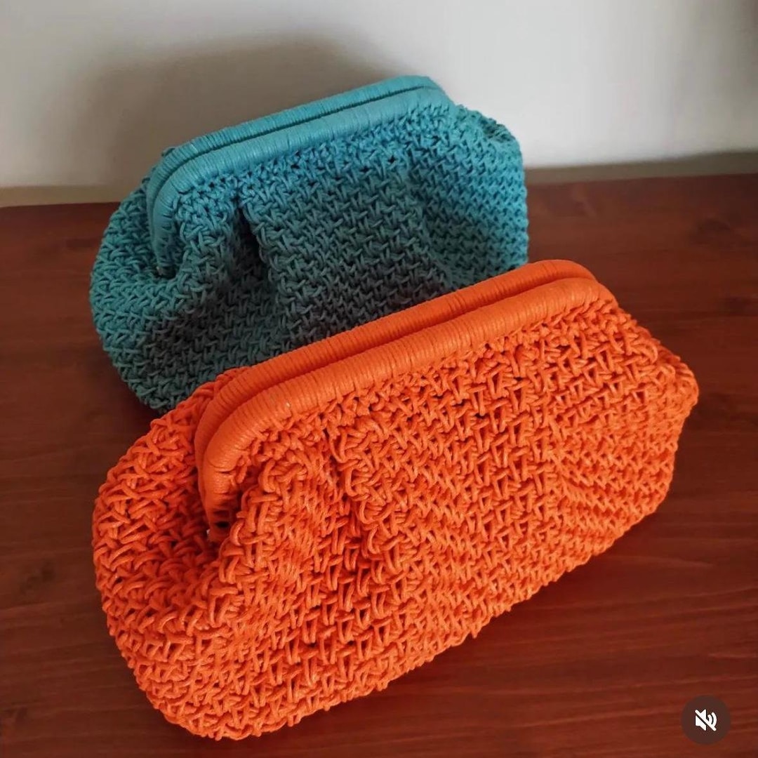 Waxed Cotton Rope, Pouch Cloud Bag With Hidden Metal Locked, Summer ...