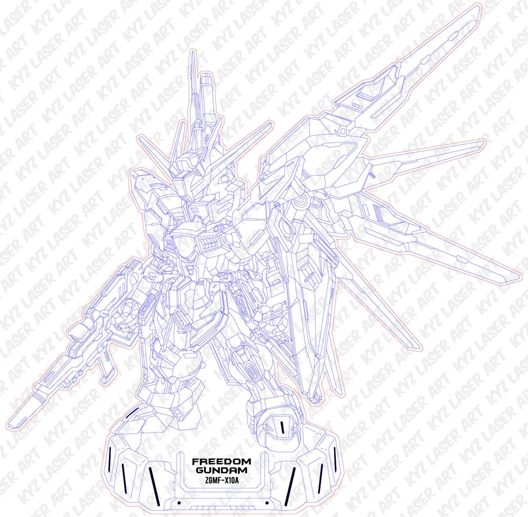 Freedom Gundam Svg, Chibi Svg, Gundam Model, Anime Art Robot Svg, Mecha ...