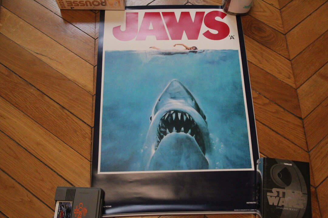 Jaws 1975 B2 US Reproduction Print Poster Jaws Scheider 20x29/ 50,8x73 ...