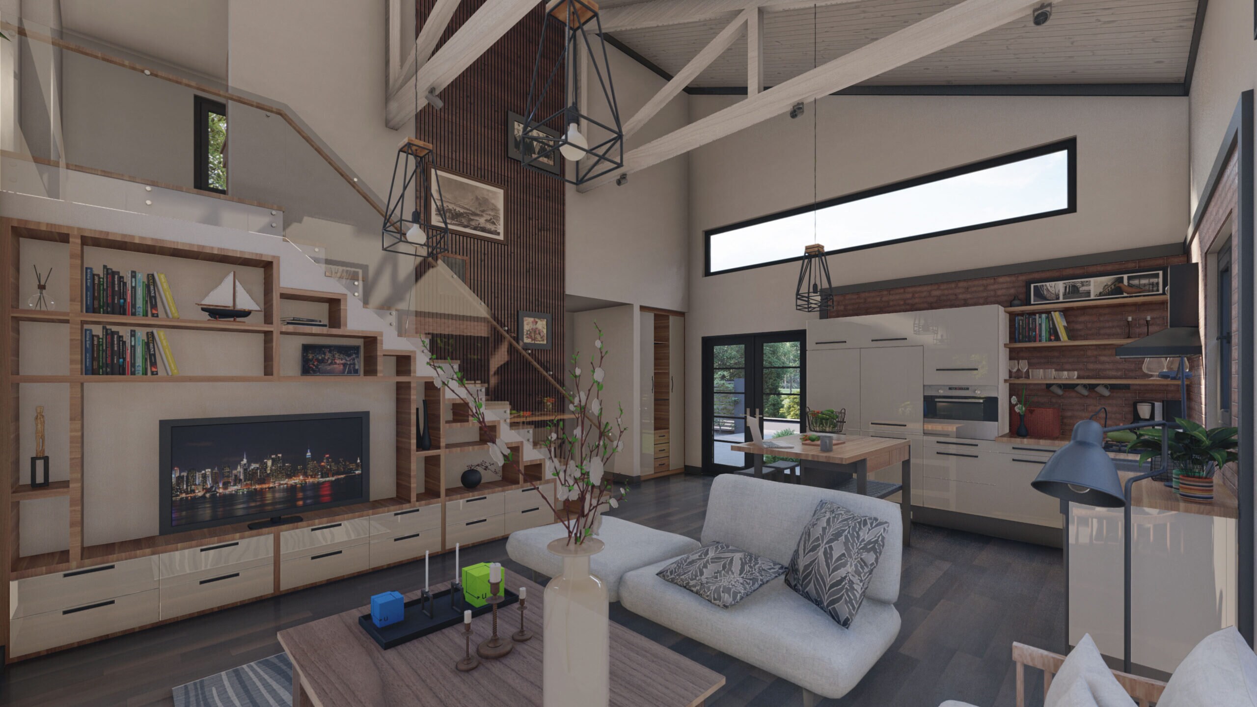 Modern Architecture Rooftop Loft Steel House Summer Forest House - Etsy