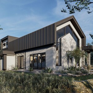 Architectural Drawing Large Steel Modern Cottage Vineyard Scandinavian ...