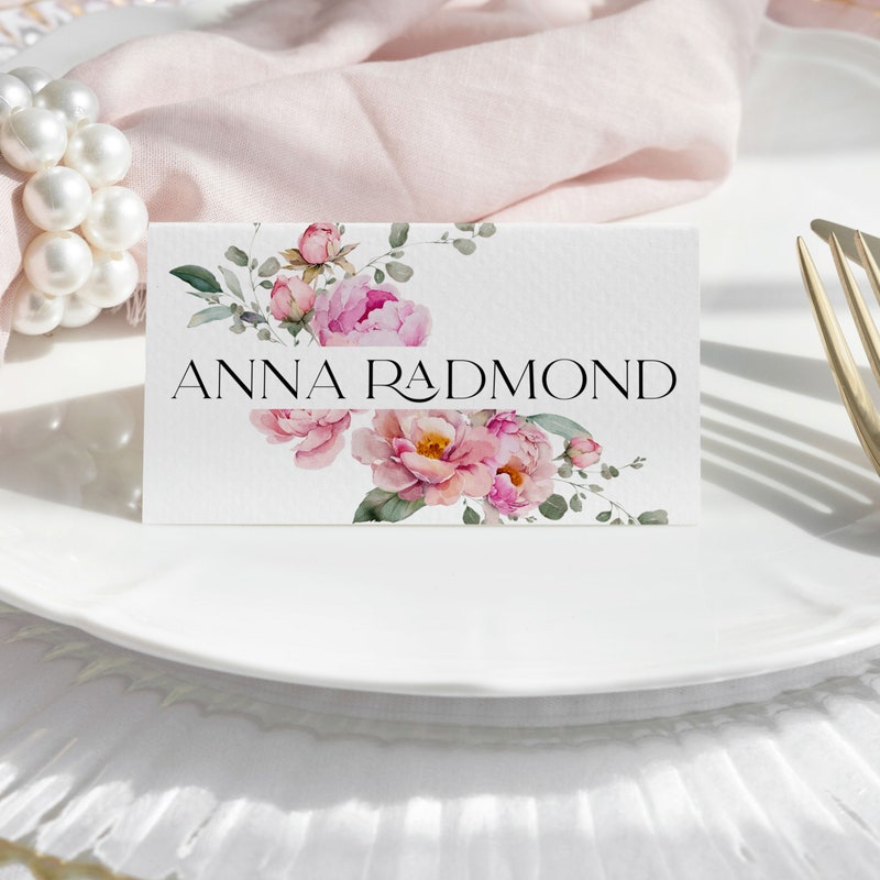 Floral Place Cards - Etsy