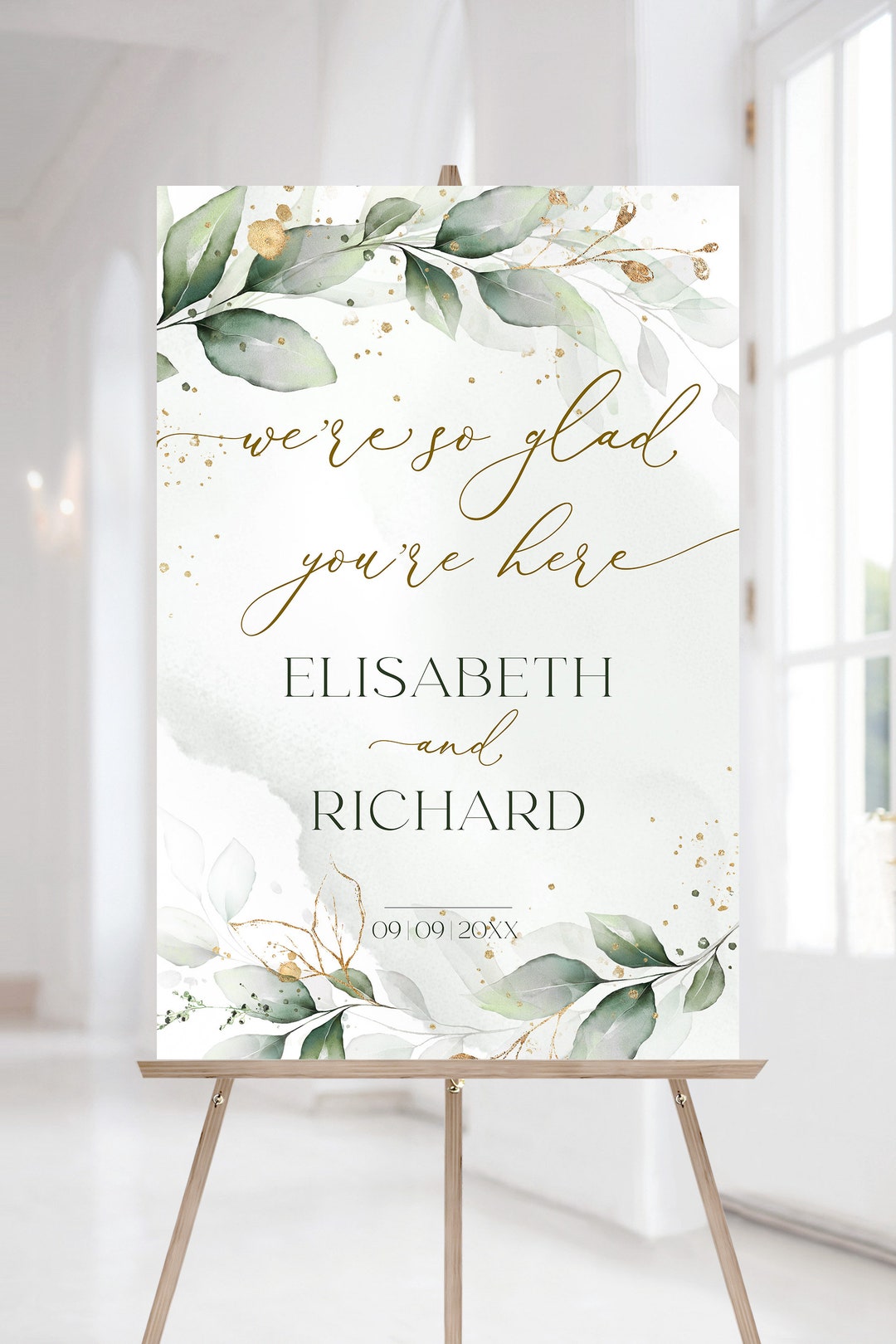 Sage Green Welcome Sign Template, Printable We Are so Glad You Are Here ...